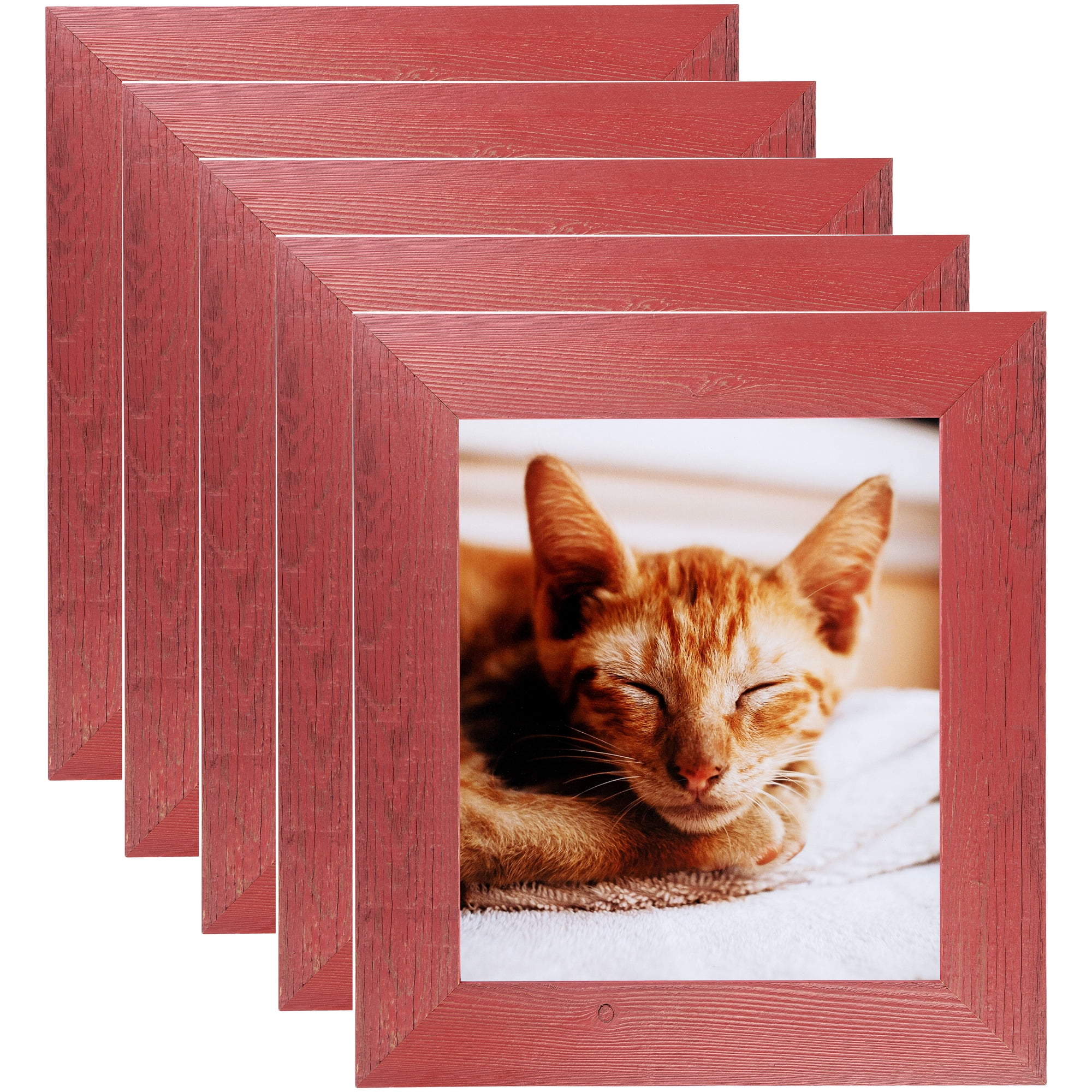 ArtToFrames 16" x 24" Real Reclaimed Red Barnwood 2.5 Inch Picture ...