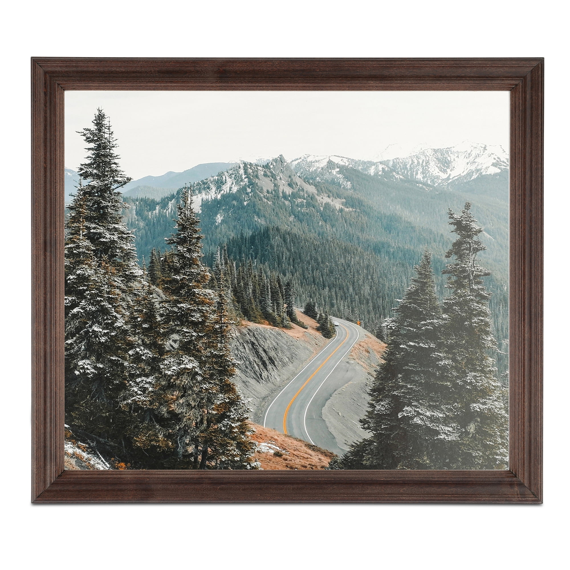ArtToFrames 16" x 24" Walnut Picture Frame, 16x24 inch Brown Wood ...