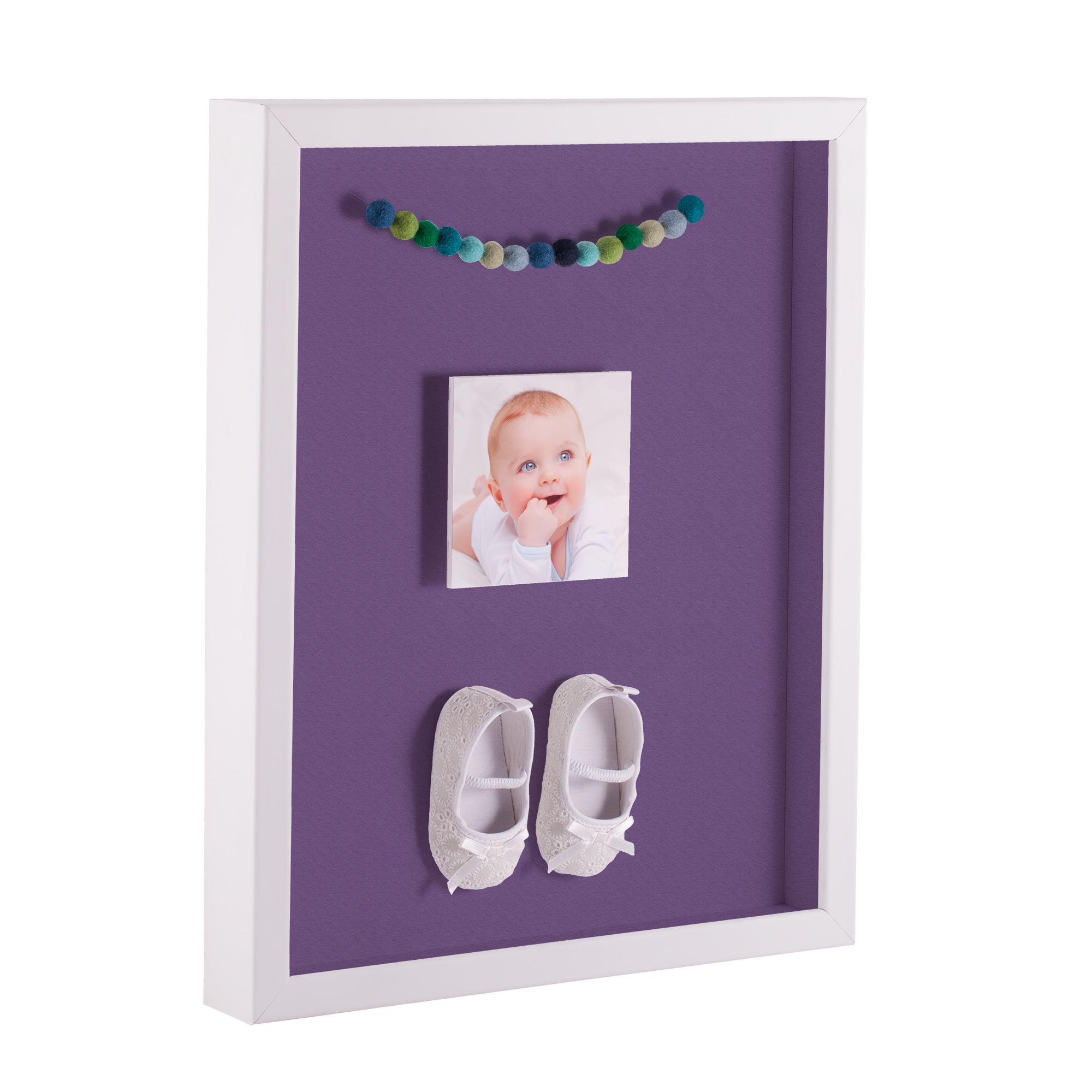 ArtToFrames 16x16 Inch Shadow Box Picture Frame, with a Satin White 1 ...