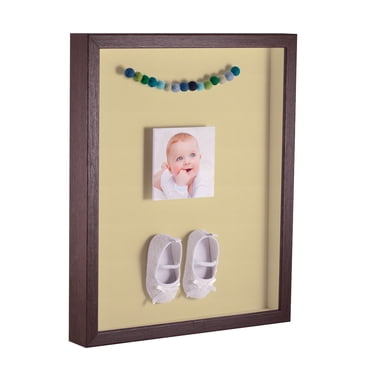 24"W, 24"H Cream Geometric Handmade Overlapping Shells Shadow Box with ...