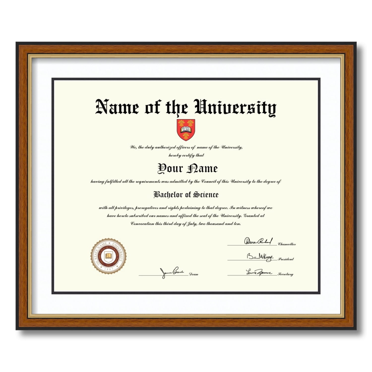 ArtToFrames 16x20 Diploma Frame - Framed in Medium Tri-colored Frame ...