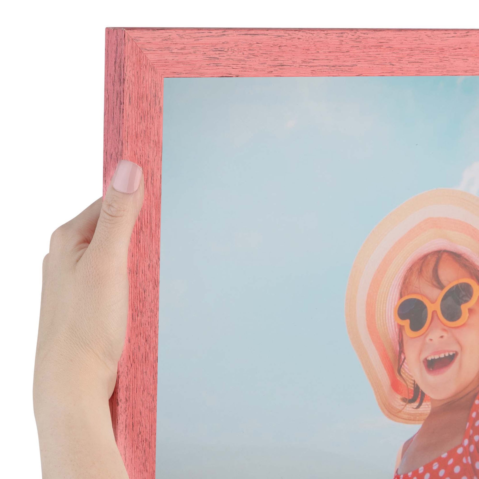 ArtToFrames 16x24 Inch Distressed Pink Picture Frame, This Pink Wood ...