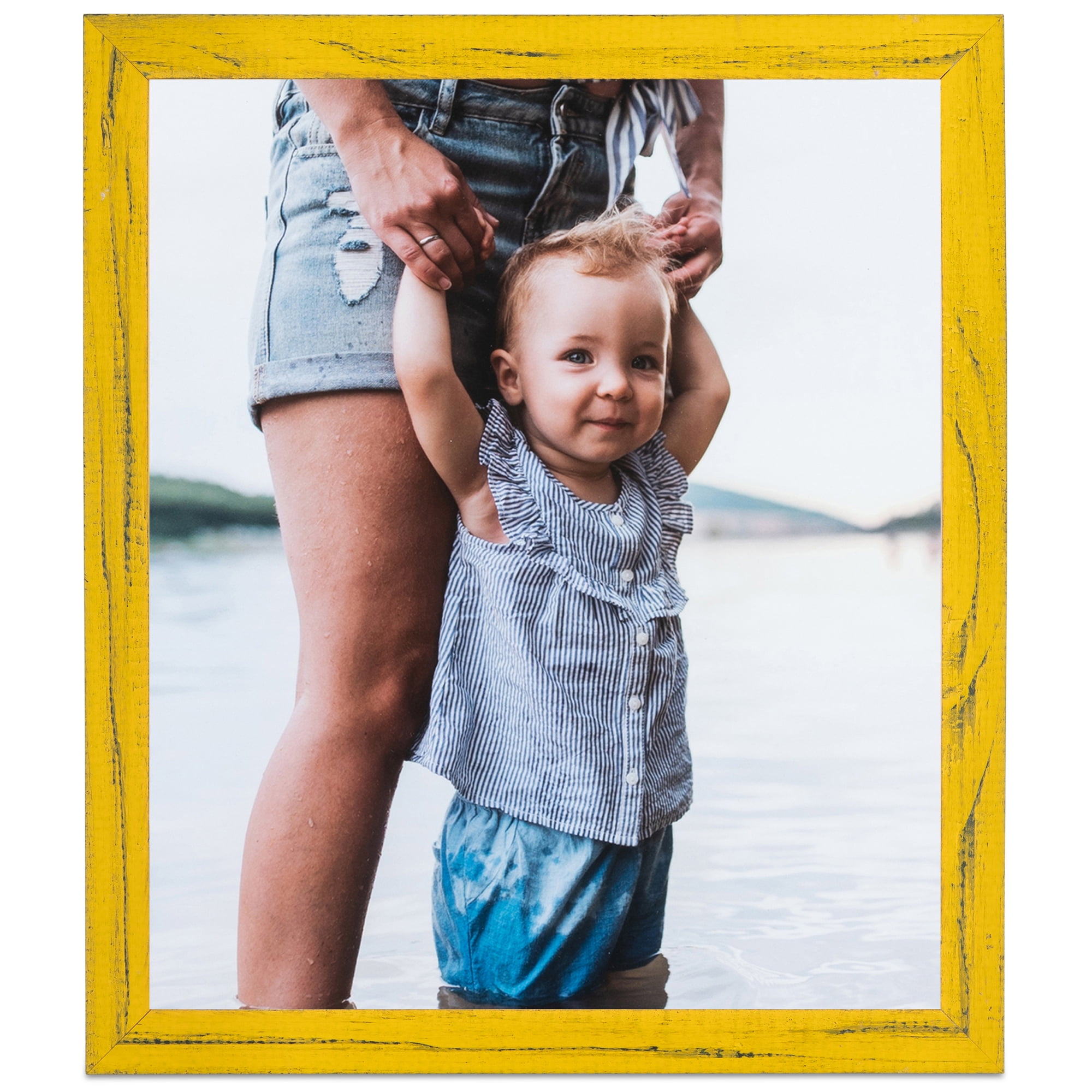 ArtToFrames 16x24" Yellow Picture Frame, Yellow Wood Poster Frame, with ...