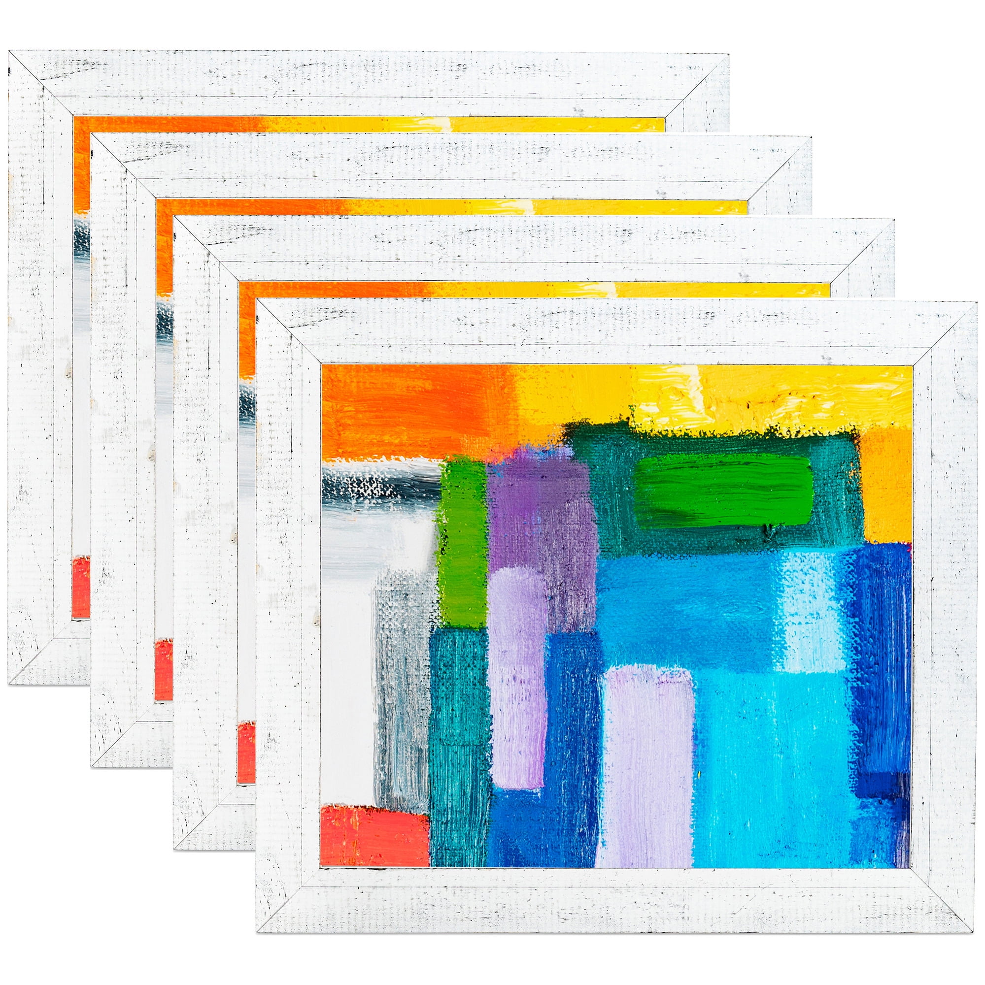 ArtToFrames 18" x 18" White Picture Frame, 18x18 inch White Wood Poster ...