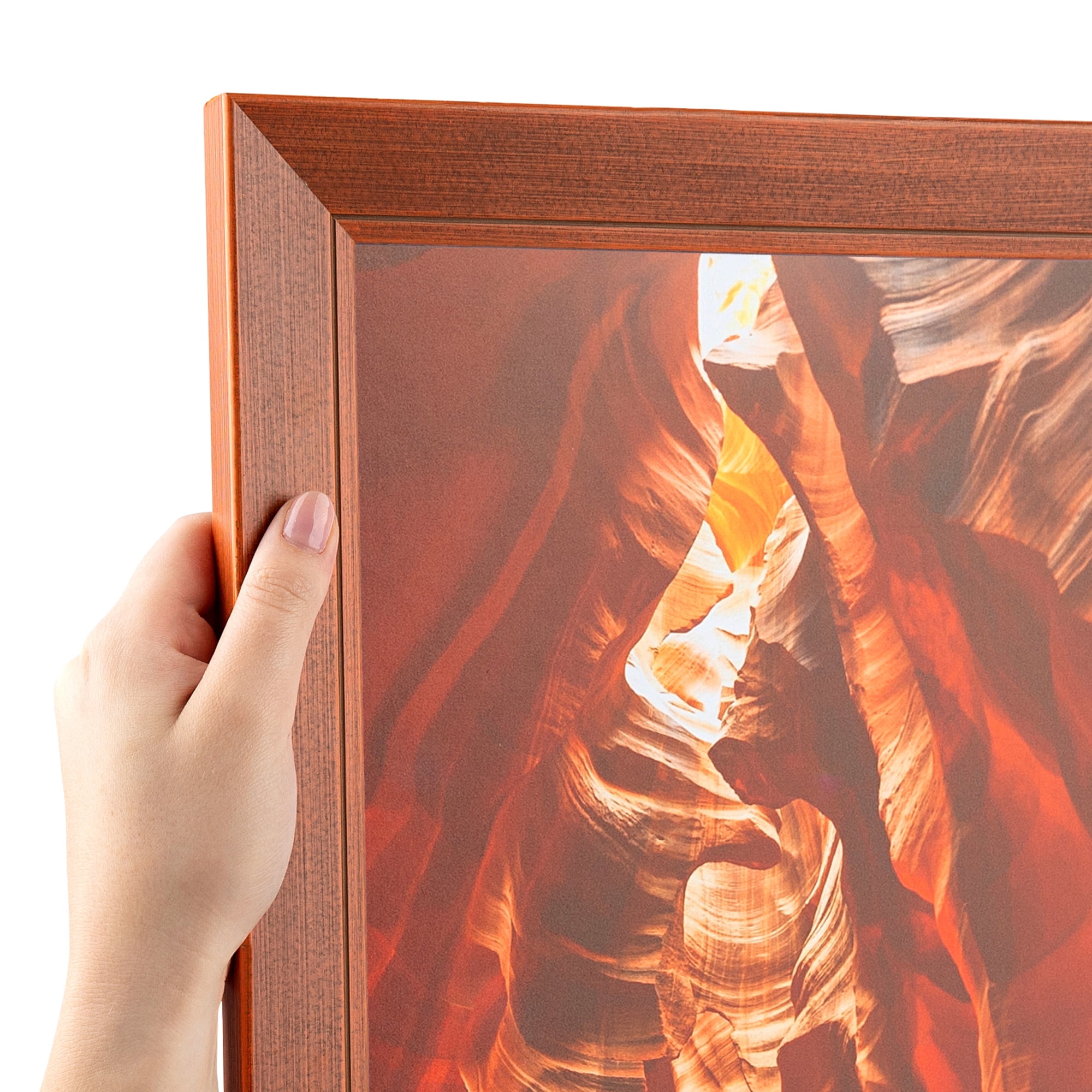 ArtToFrames 18" x 23" Painted Orange Picture Frame, 18x23 inch Red Wood ...