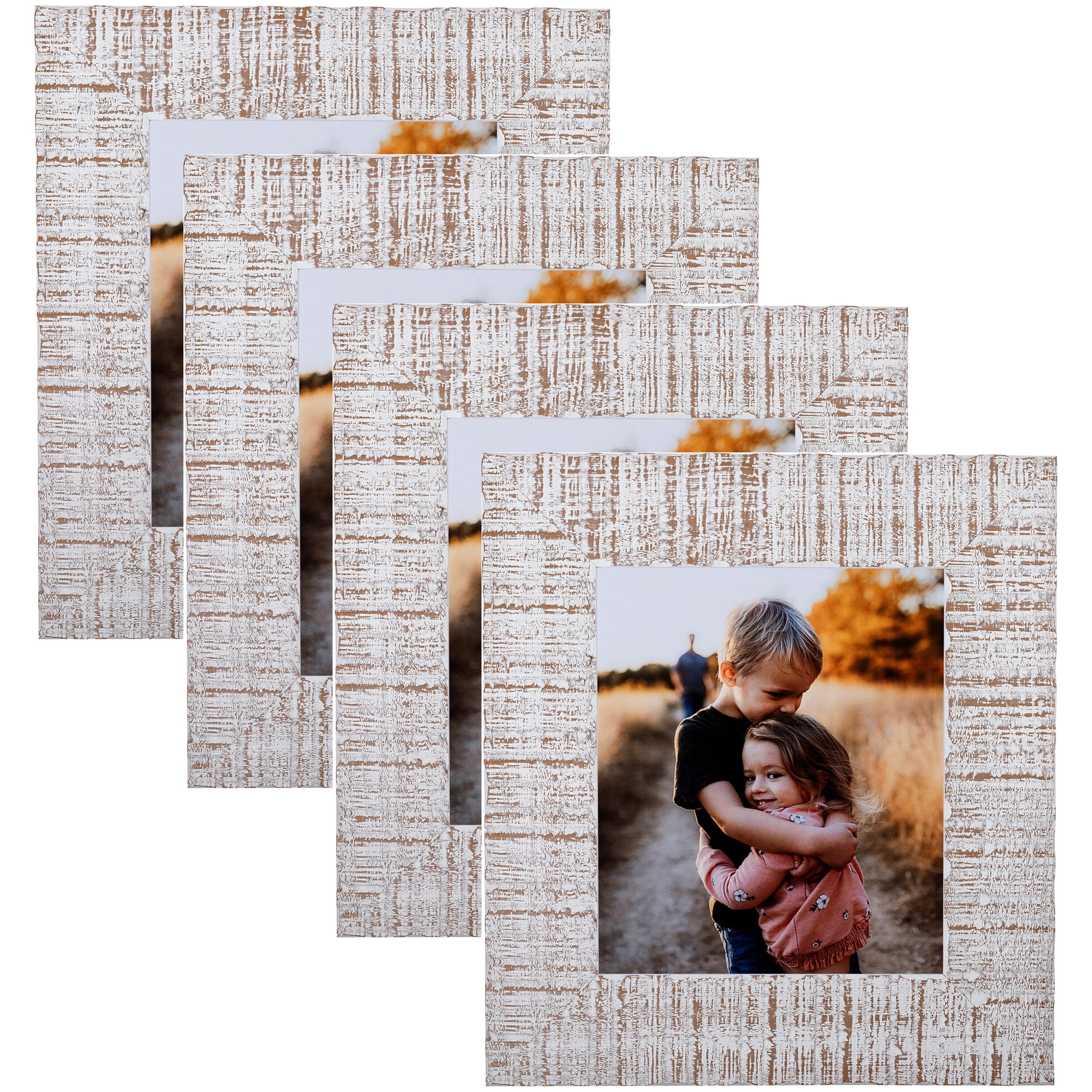 ArtToFrames 18" x 23" white wash Picture Frame, 18x23 inch Multi Wood ...