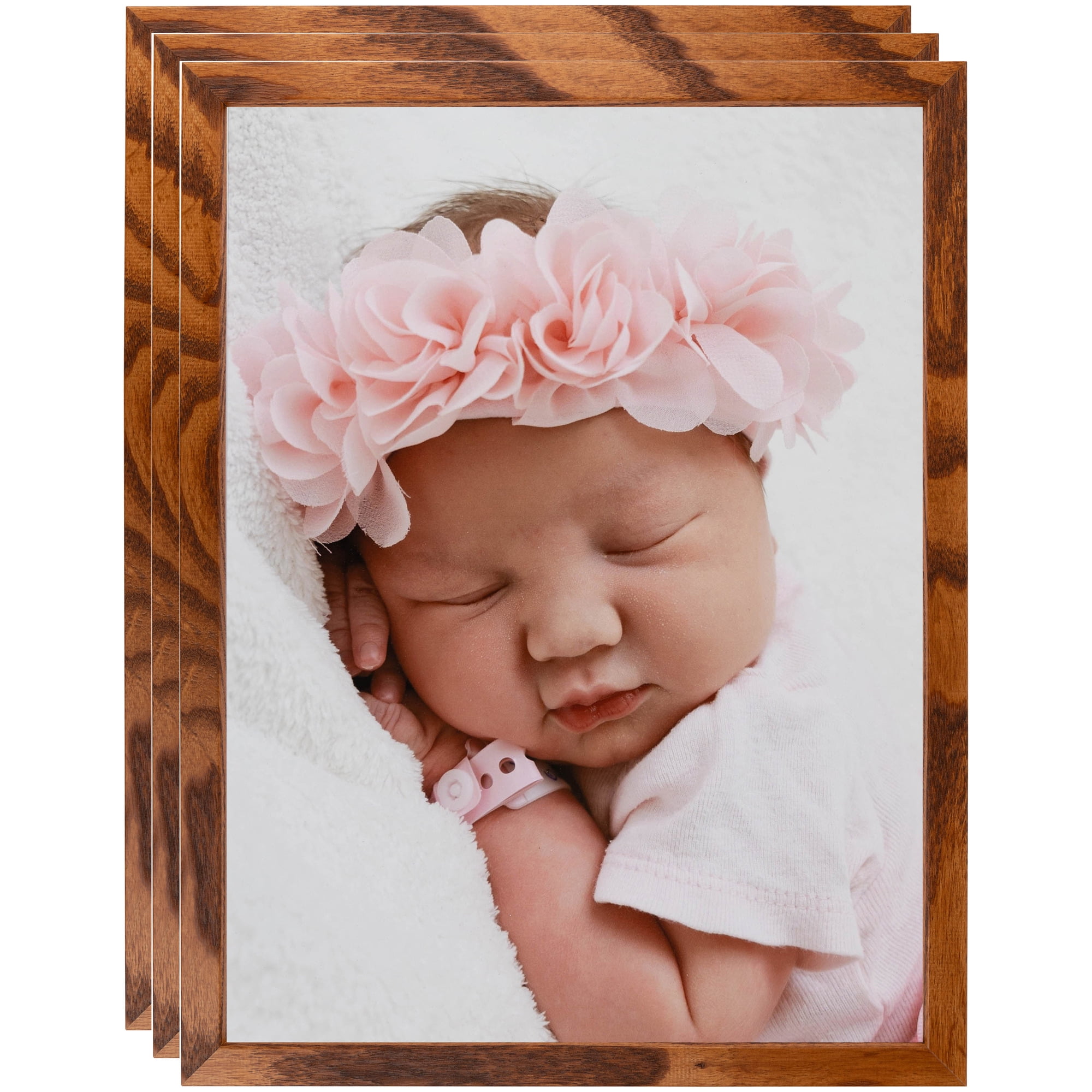 ArtToFrames 18" x 24" Honey Picture Frame, 18x24 inch Brown Wood Poster ...