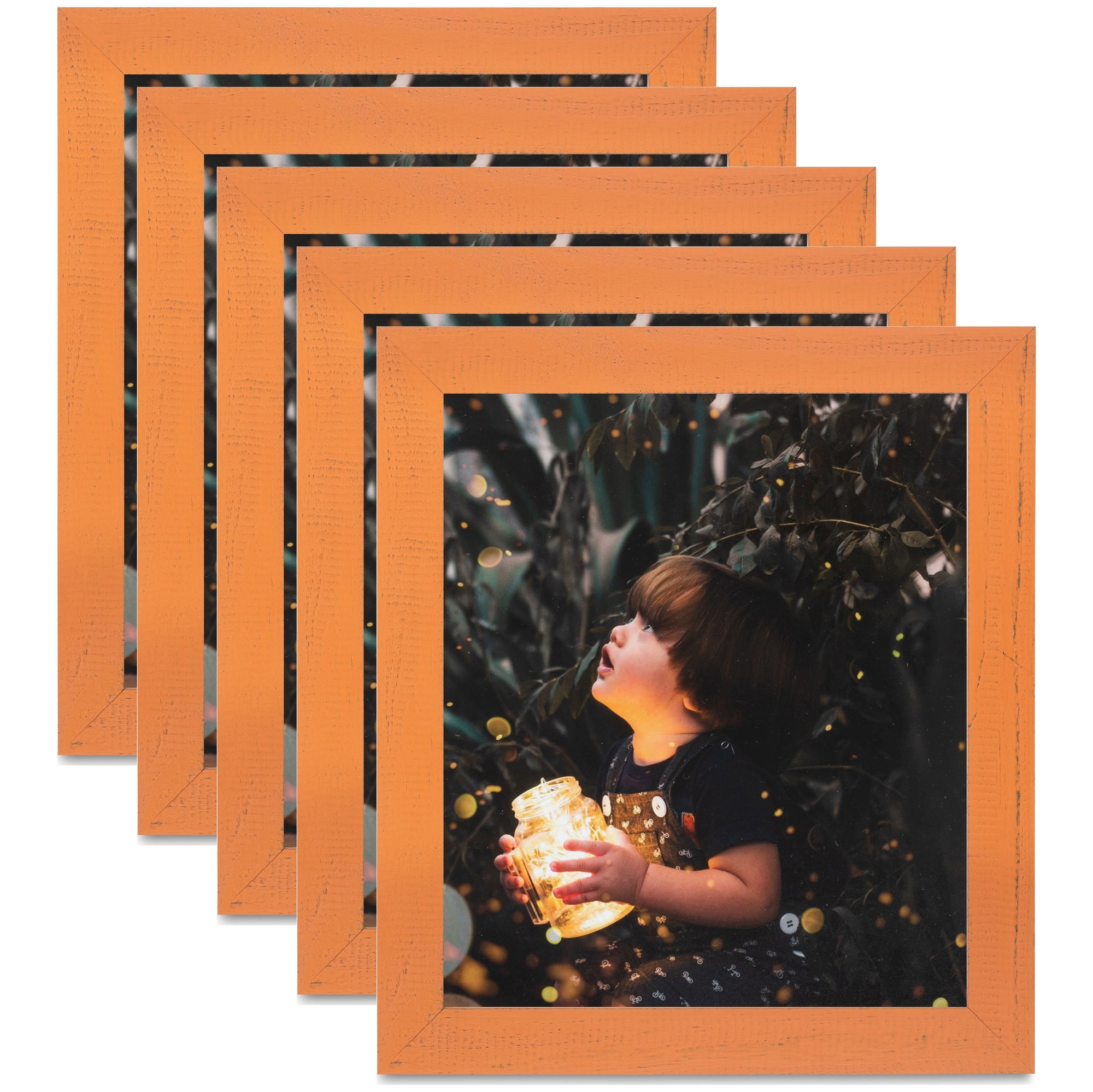 ArtToFrames 18" x 29" Orange Picture Frame, 18x29 inch Red Wood Poster ...
