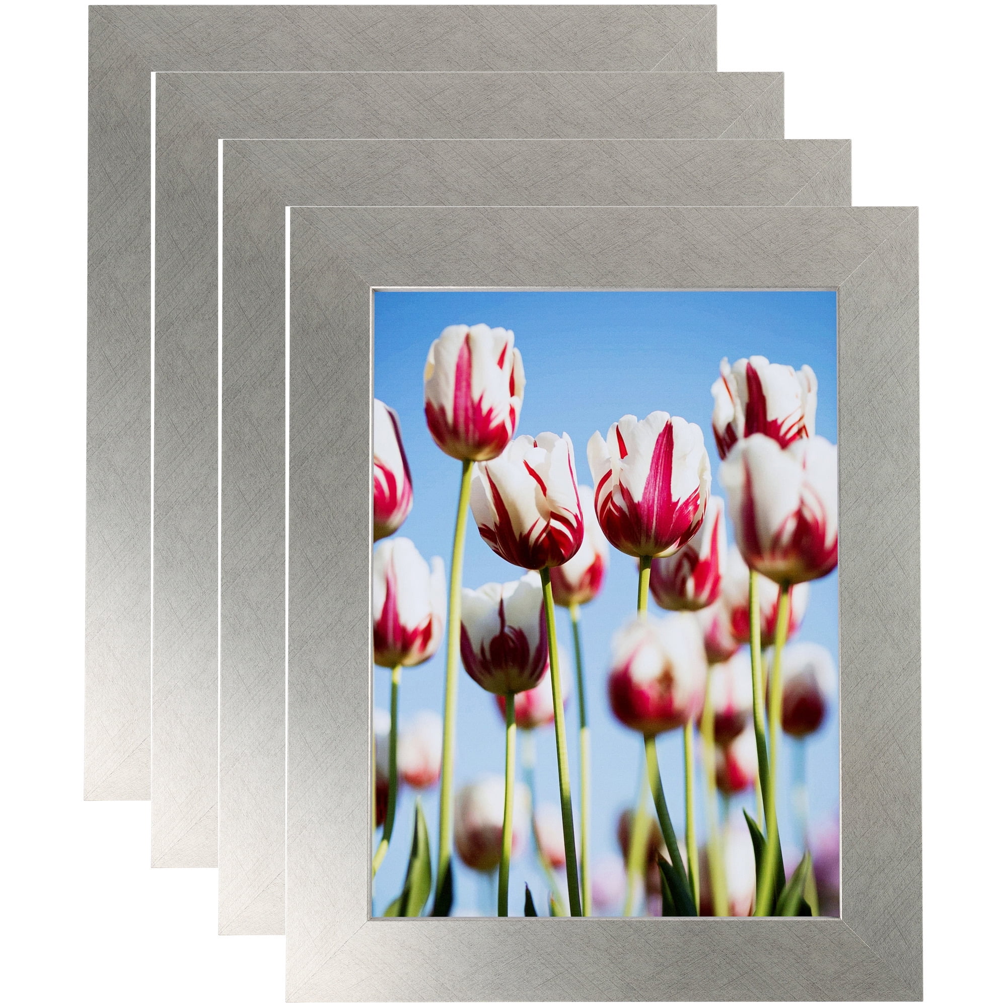 ArtToFrames 18" x 36" Metallic Deco Silver Picture Frame, 18x36 inch ...