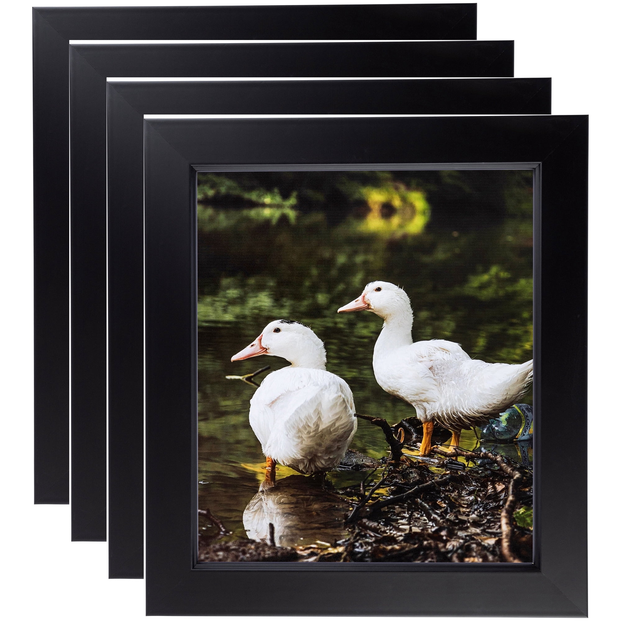 ArtToFrames 18" x 36" Satin Black Step Lip Picture Frame, 18x36 inch ...