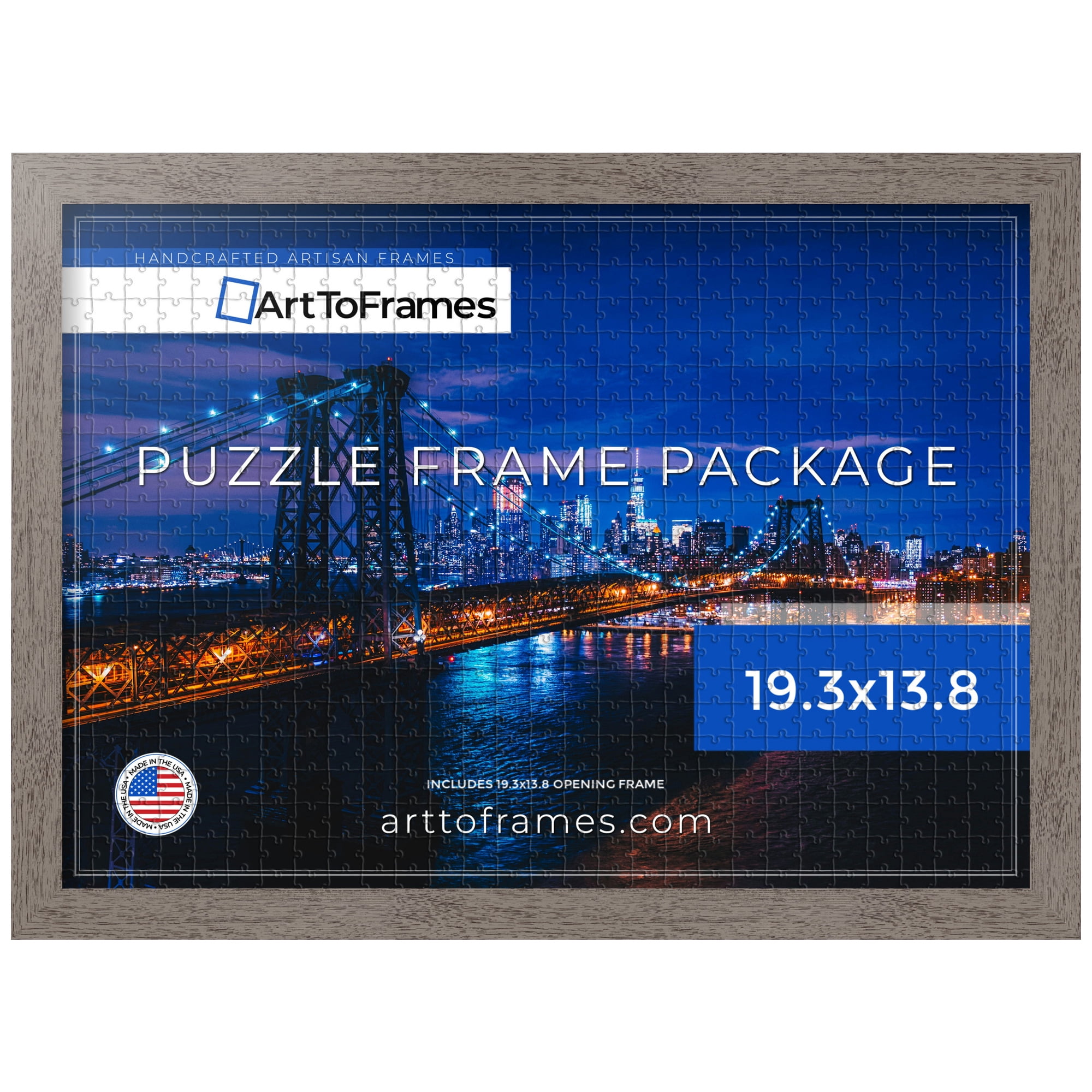 ArtToFrames 19.3x13.8 Inch - 49x35 CM Gray Puzzle Frame for 500 piece ...