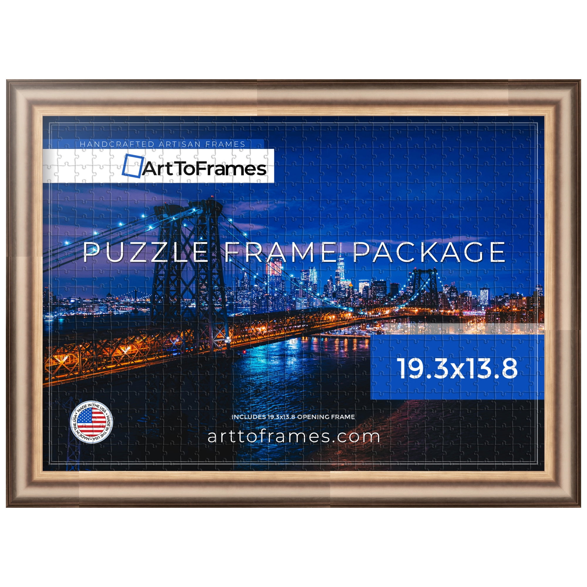ArtToFrames 19.3x13.8 Inch - 49x35 CM Silver Puzzle Frame for 500 piece ...