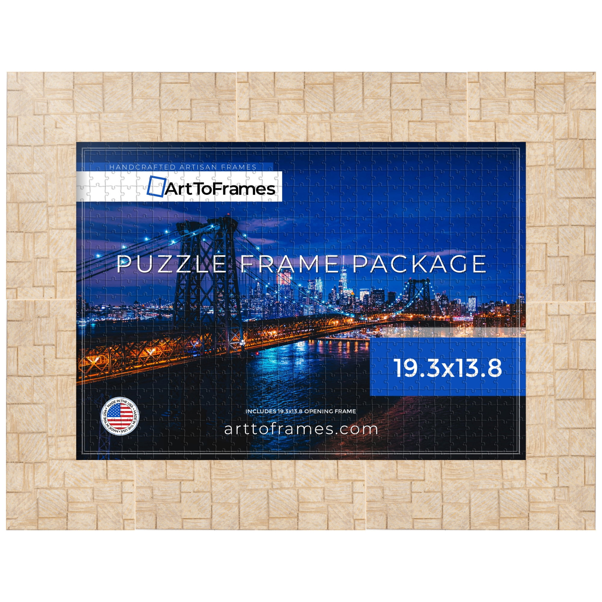 ArtToFrames 19.3x13.8 Inch - 49x35 CM White Puzzle Frame for 500 piece ...