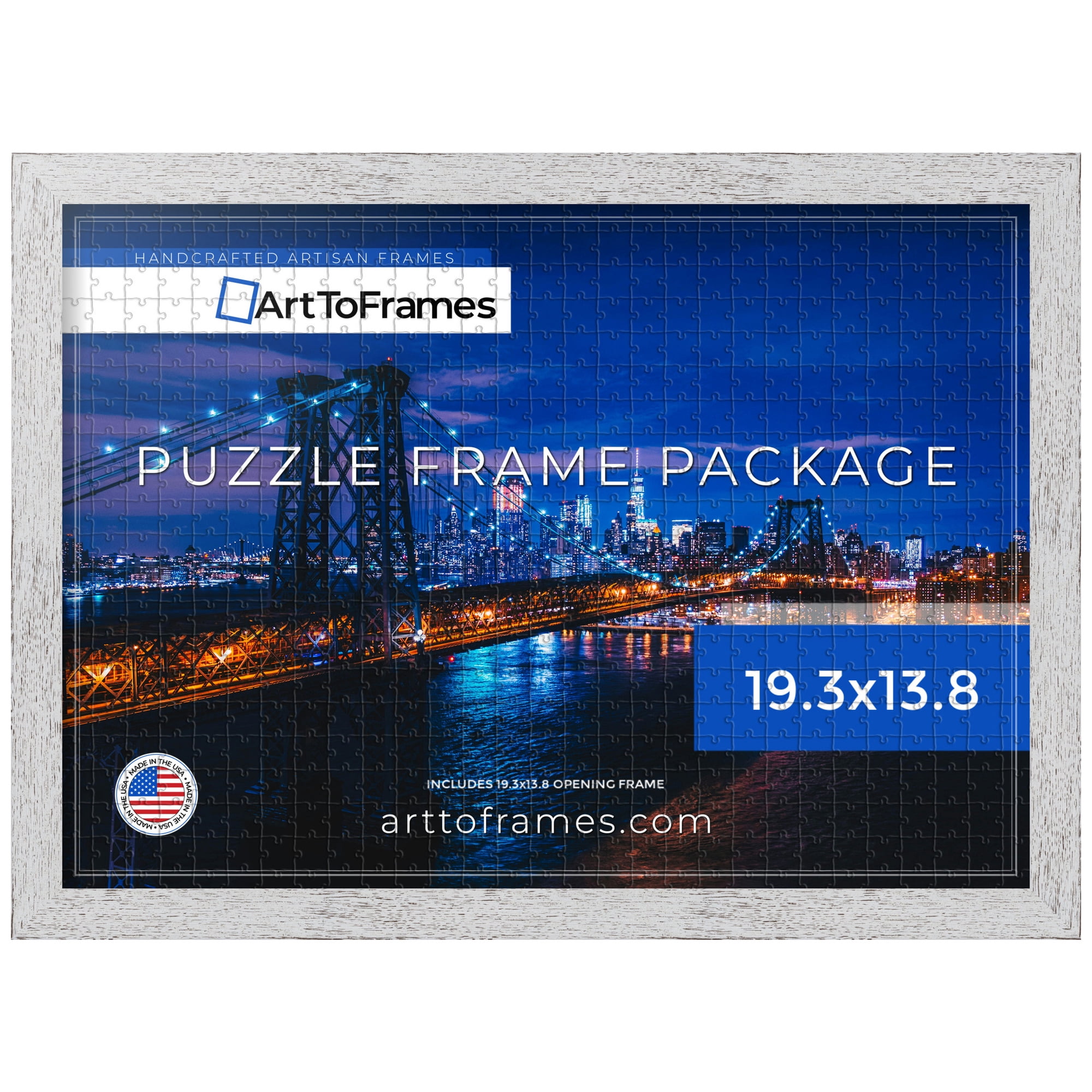 ArtToFrames 19.3x13.8 Inch - 49x35 CM White Puzzle Frame for 500 piece ...