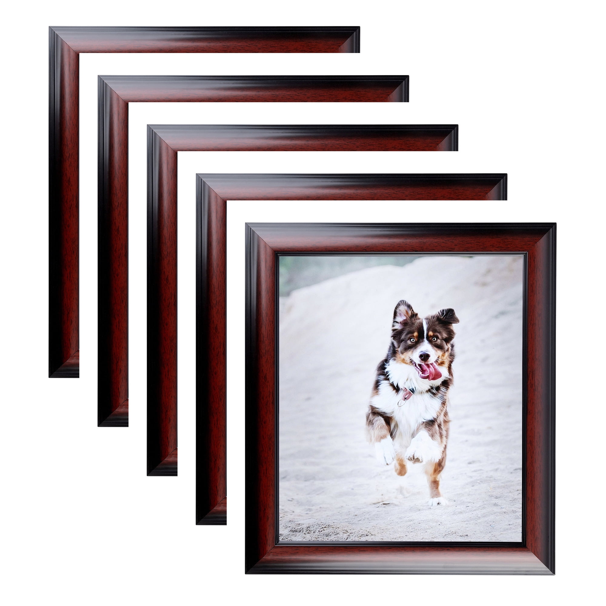 ArtToFrames 19" x 19" Honors Mahogany with Black Picture Frame, 19x19 ...