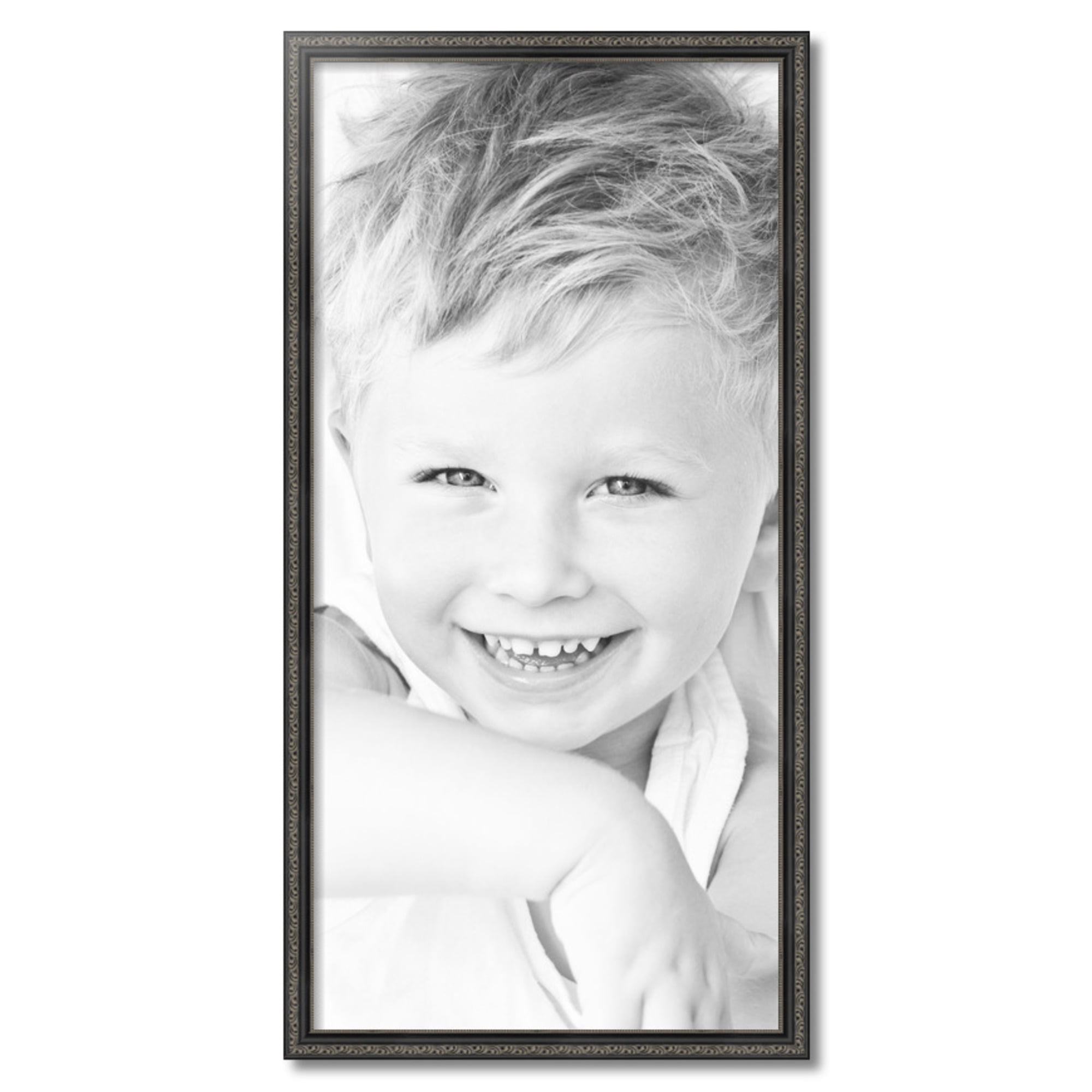 ArtToFrames 19x39 inch Antique Black Picture Frame, Black 19" x 39 ...