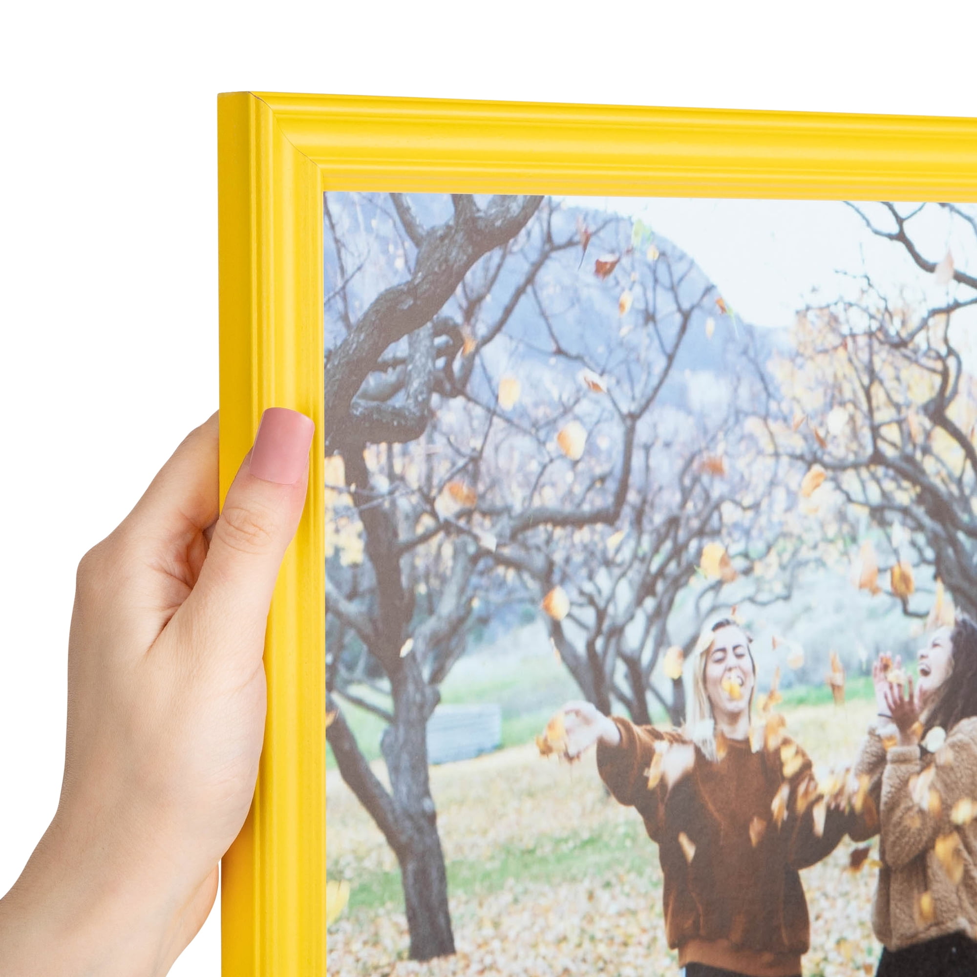 ArtToFrames 19x22 inch Yellow Picture Frame, Yellow Wood Poster Frame ...