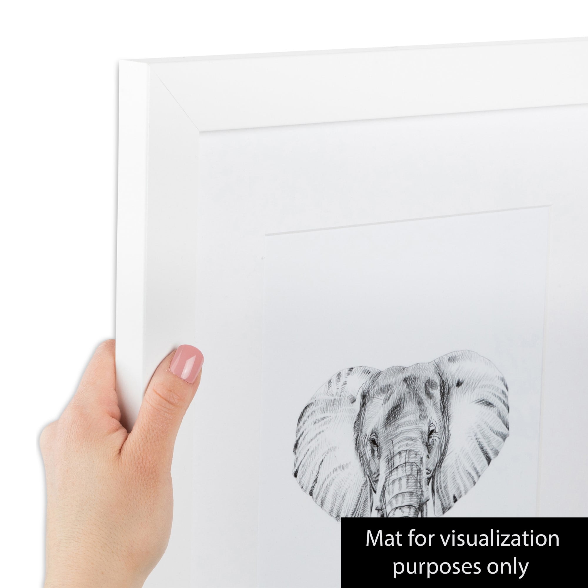 ArtToFrames 19x25 inch White Picture Frame, White MDF Poster Frame ...
