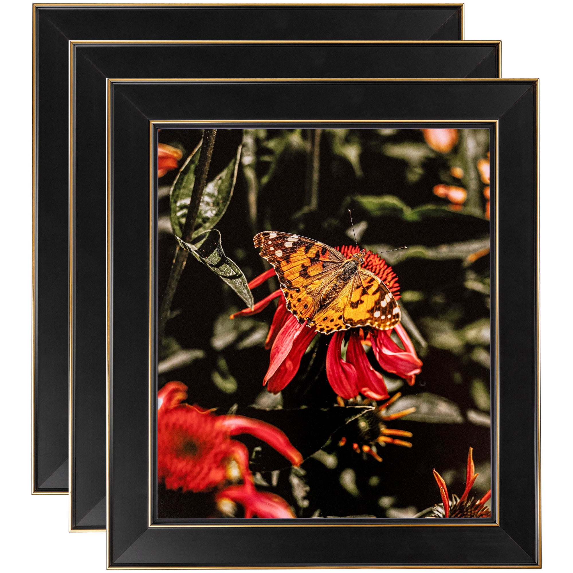 ArtToFrames 20" x 24" Honors Black with Gold Picture Frame, 20x24 inch ...