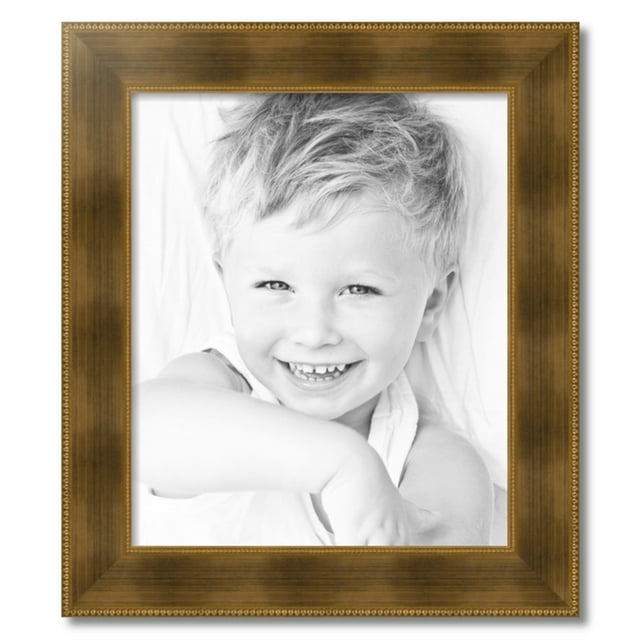 ArtToFrames 20" x 24" Streaked Gold with Beeds Picture Frame, 20x24 ...