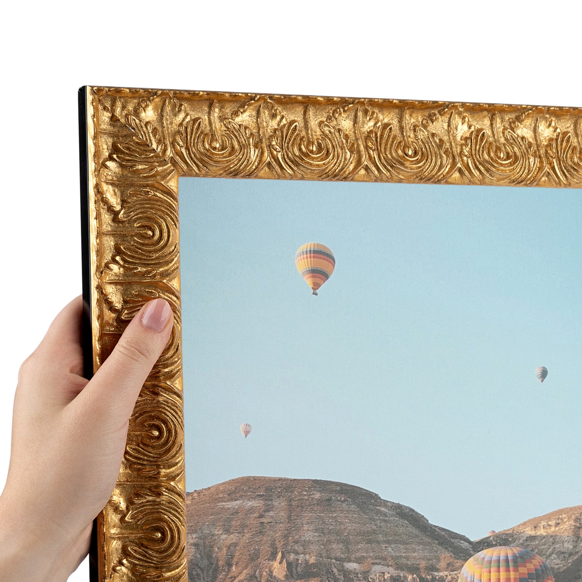 ArtToFrames 20" x 28" 1.75" wide - Gold and Black Picture Frame, 20x28 ...