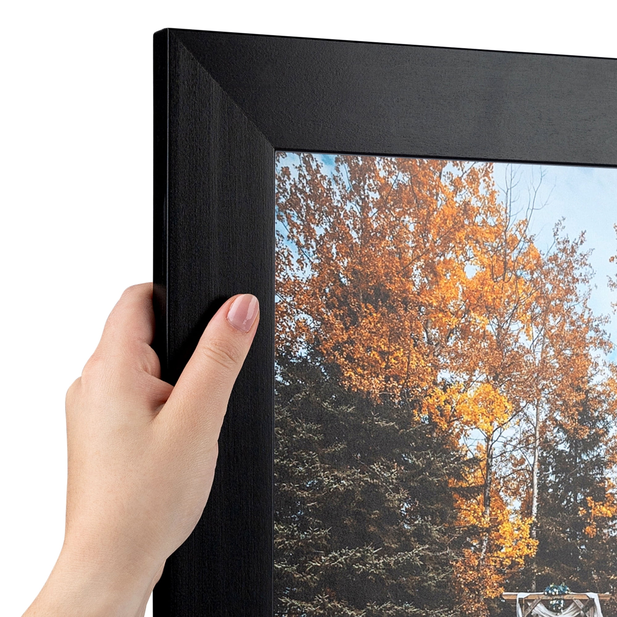 ArtToFrames 20" x 45" Black Picture Frame, 20x45 inch Black Wood Poster ...