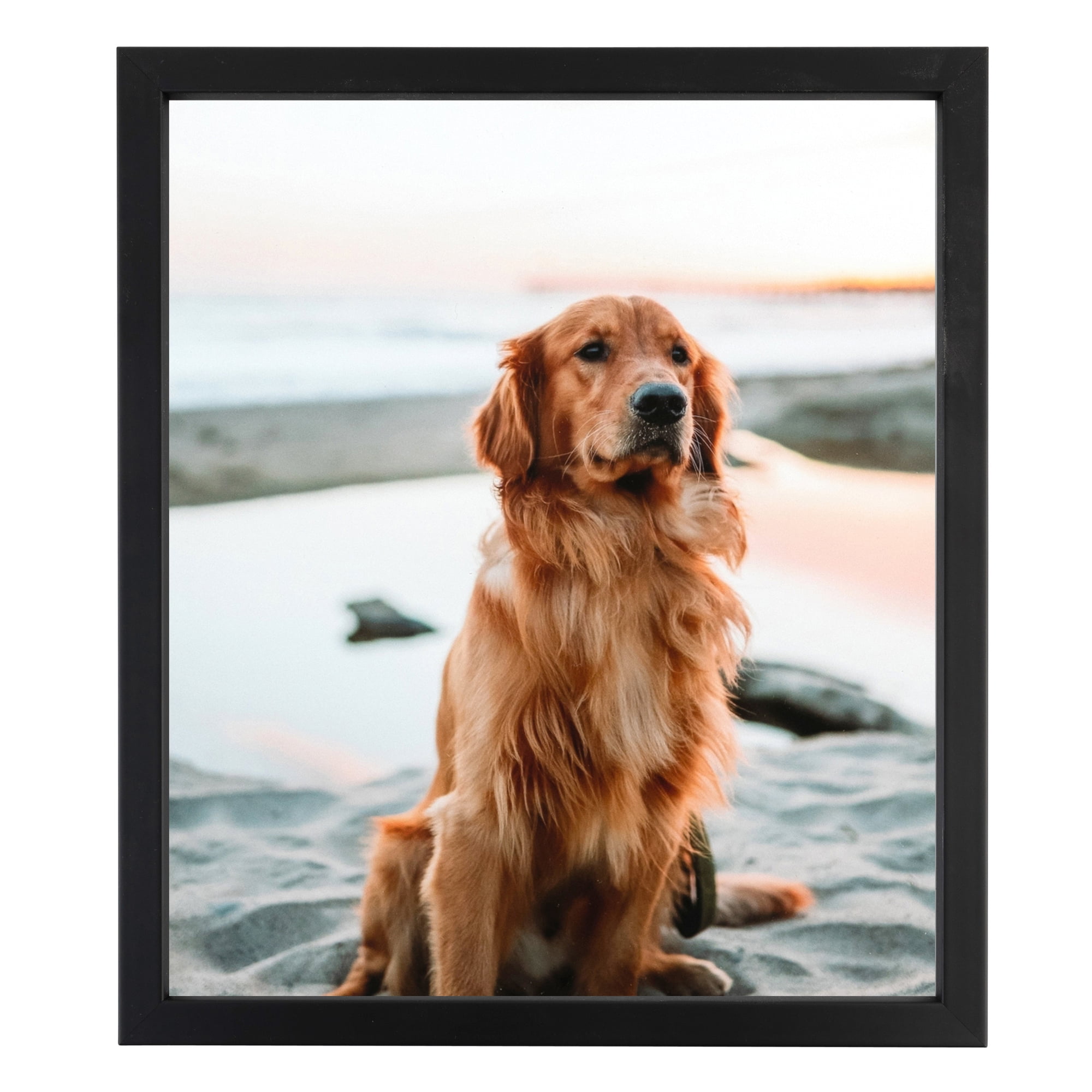 ArtToFrames 20x28" Satin Black Short Picture Frame, Black Wood Poster ...