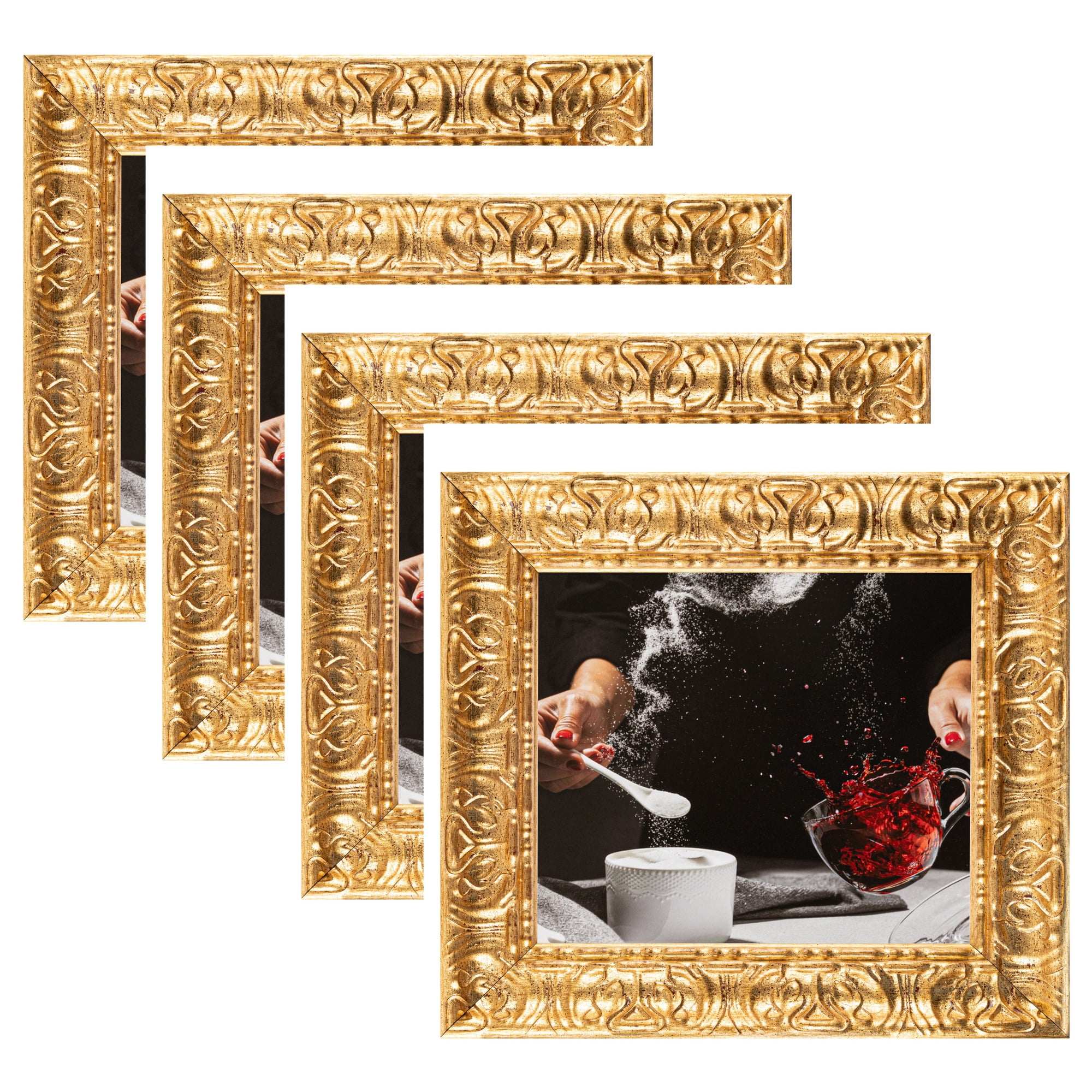 ArtToFrames 21" x 29" Antique Floral Gold Picture Frame, 21x29 inch ...