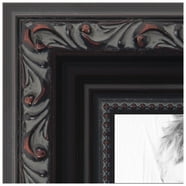 ArtToFrames 26x32 inch Aged White Gold Picture Frame, Silver Wood ...