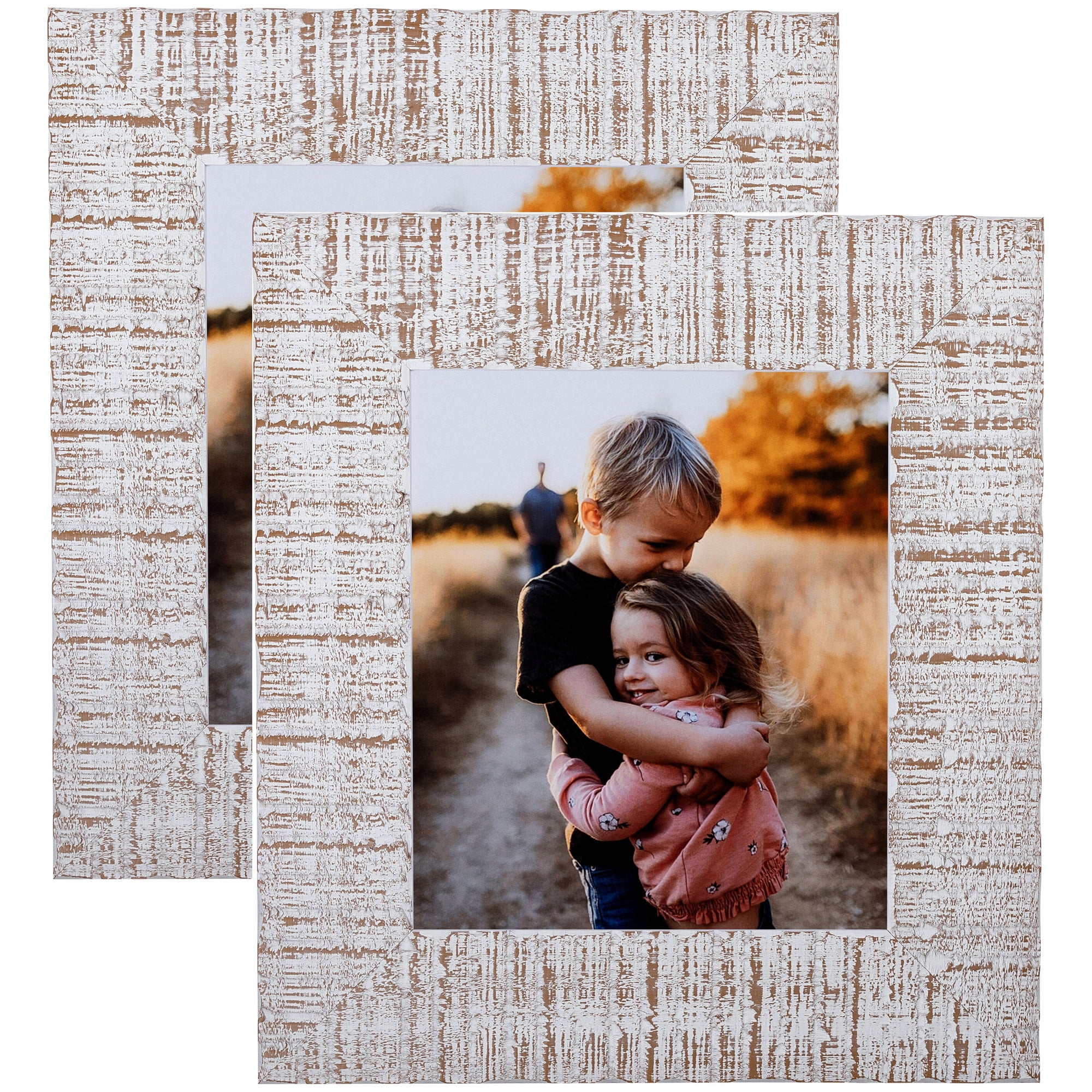 ArtToFrames 22" x 36" white wash Picture Frame, 22x36 inch Multi Wood ...