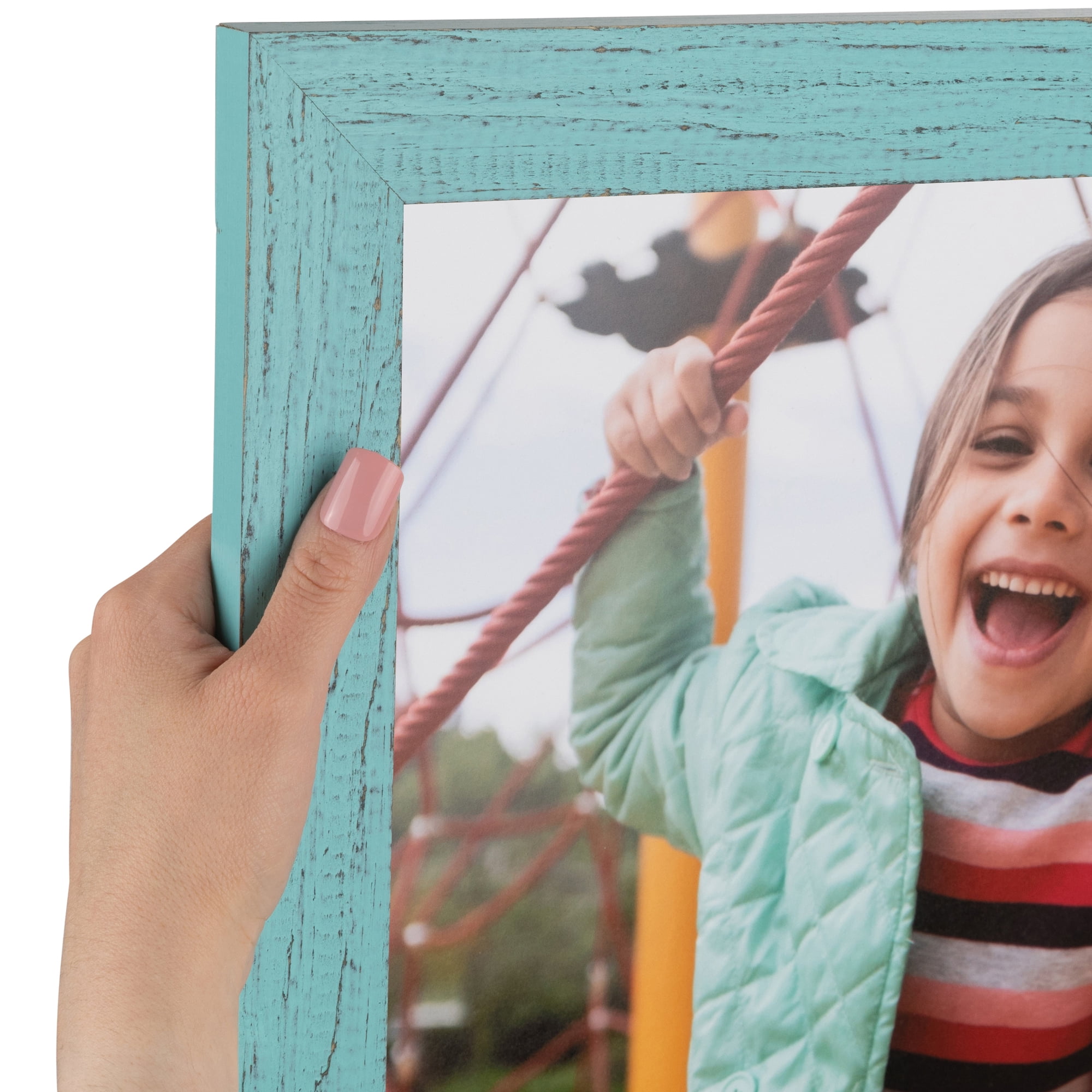 ArtToFrames 22" x 48" Eggshell Blue Picture Frame, 22x48 inch Blue Wood ...