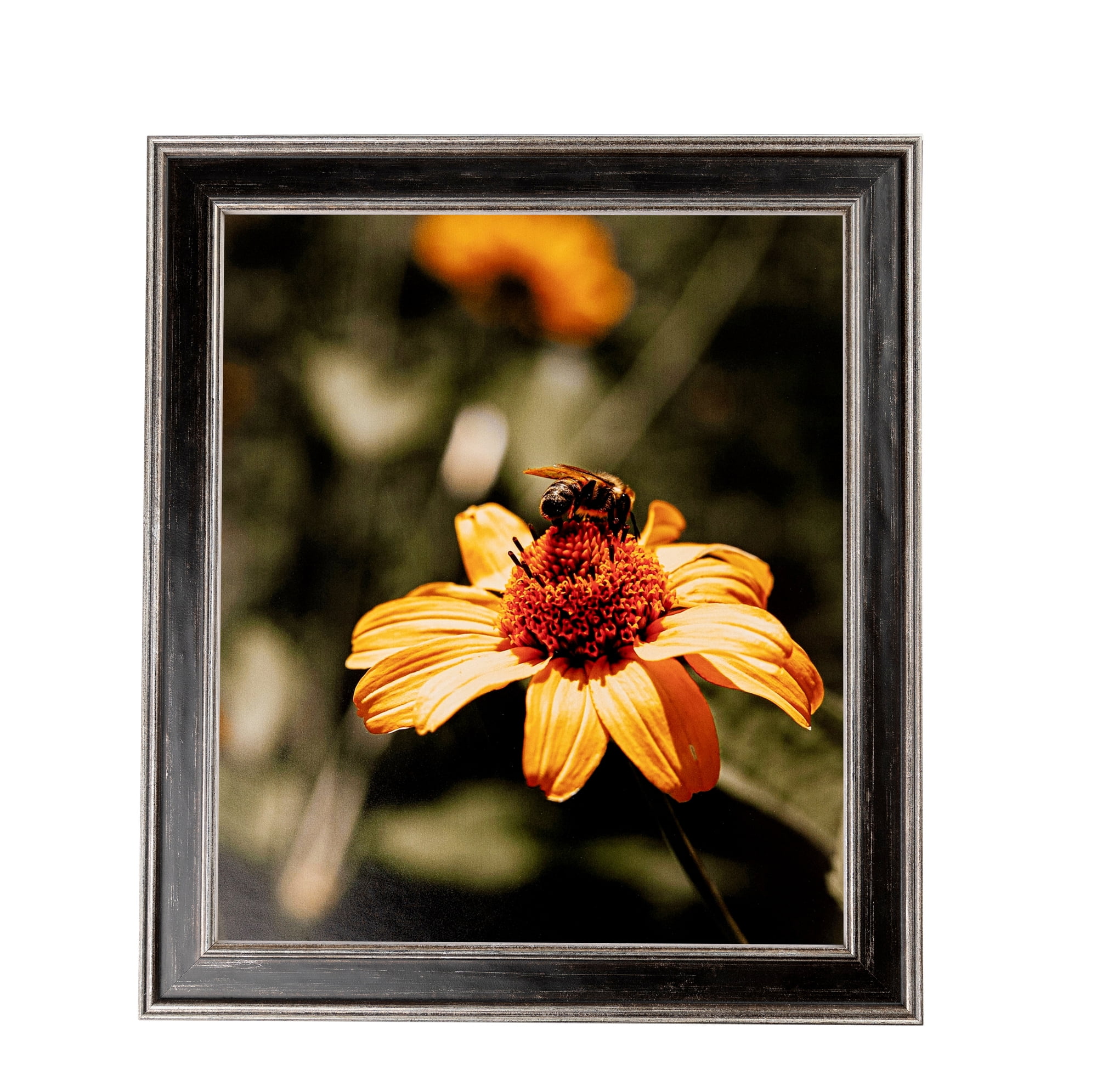 ArtToFrames 22x26" Black Panel With Silver Lip Picture Frame, Multi ...