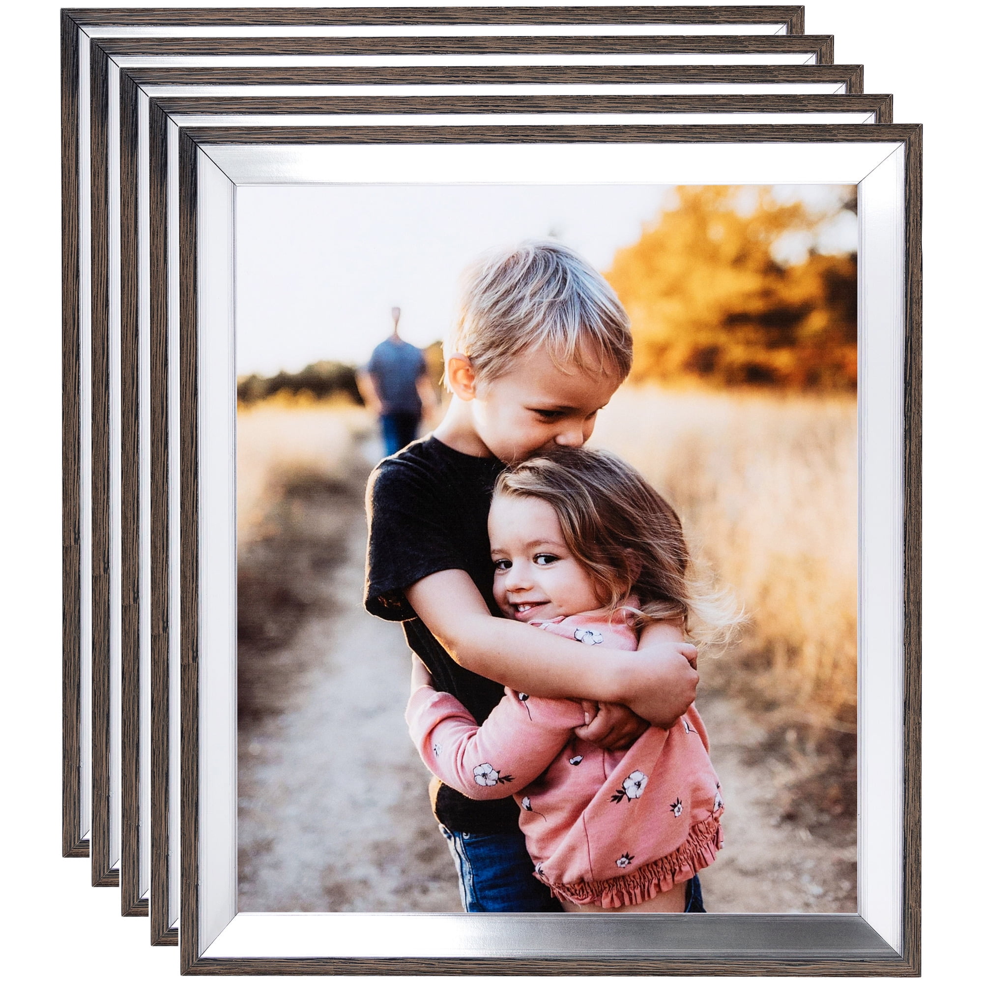 ArtToFrames 24" x 24" Silver with Stained Grey Picture Frame, 24x24 ...