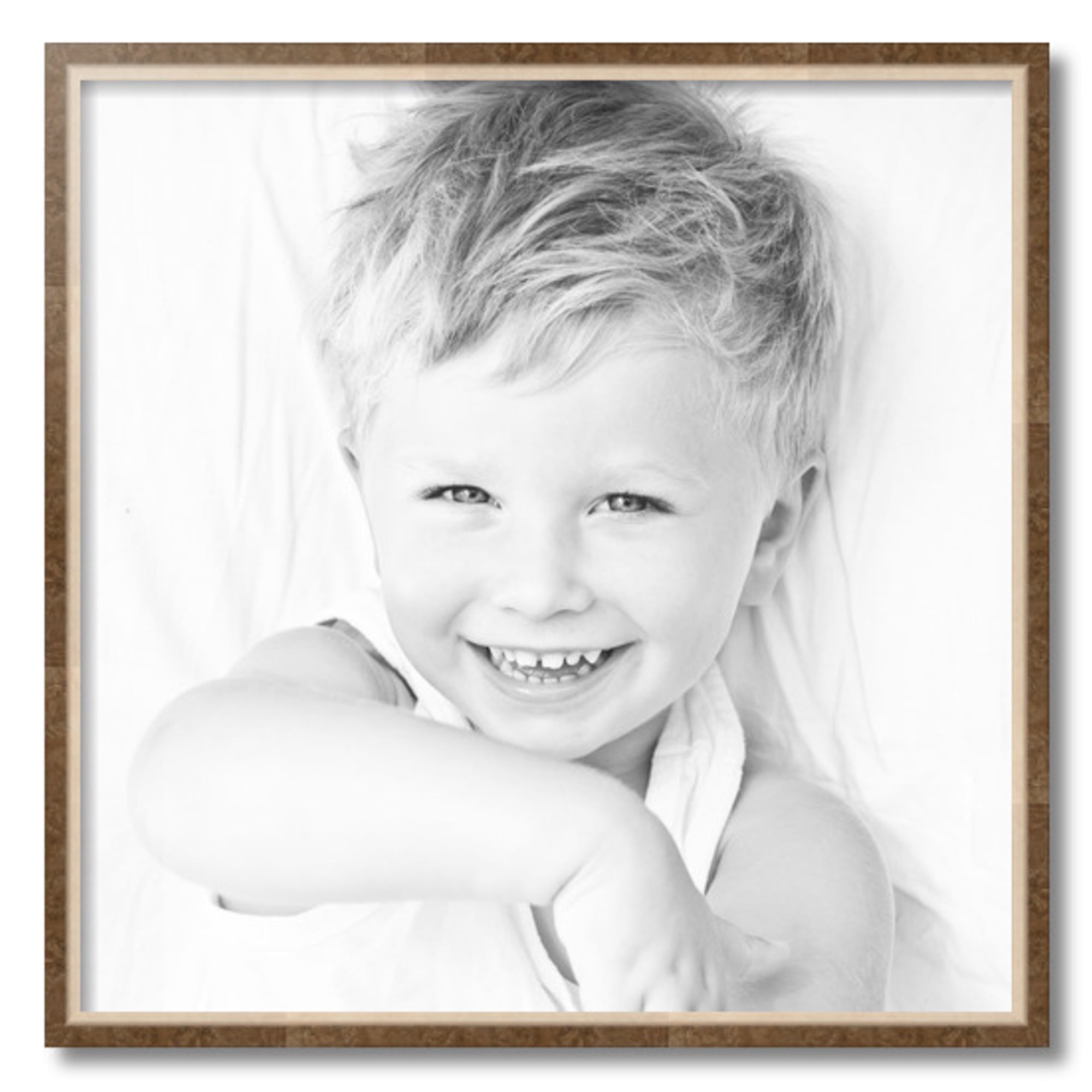 ArtToFrames 24" x 24" Taupe with Silver Lip Picture Frame, 24x24 inch ...