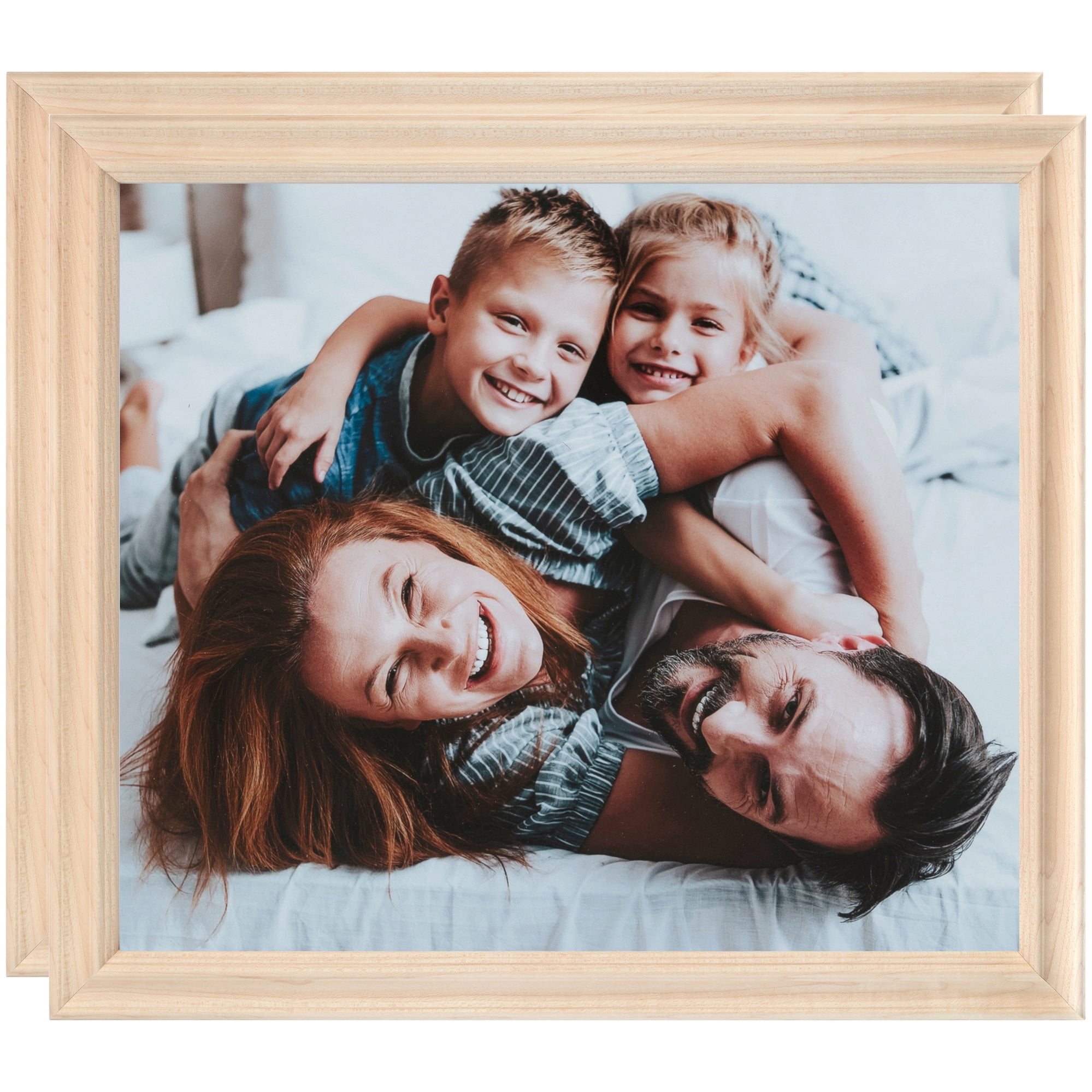 ArtToFrames 24" x 30" Clear Stain Picture Frame, 24x30 inch White Wood ...