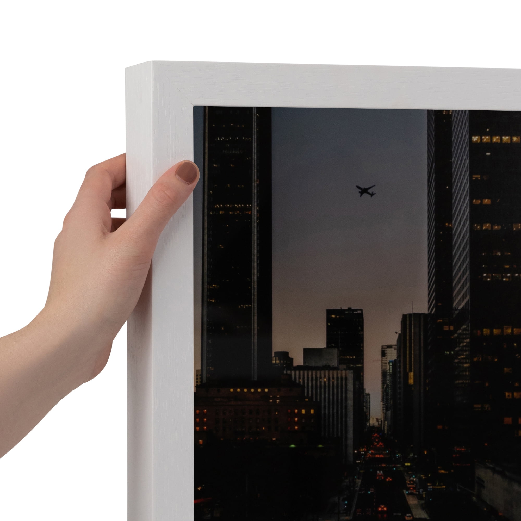 ArtToFrames 24" x 30" Woodgrain White Shadowbox 2.5 inch Tall Picture ...