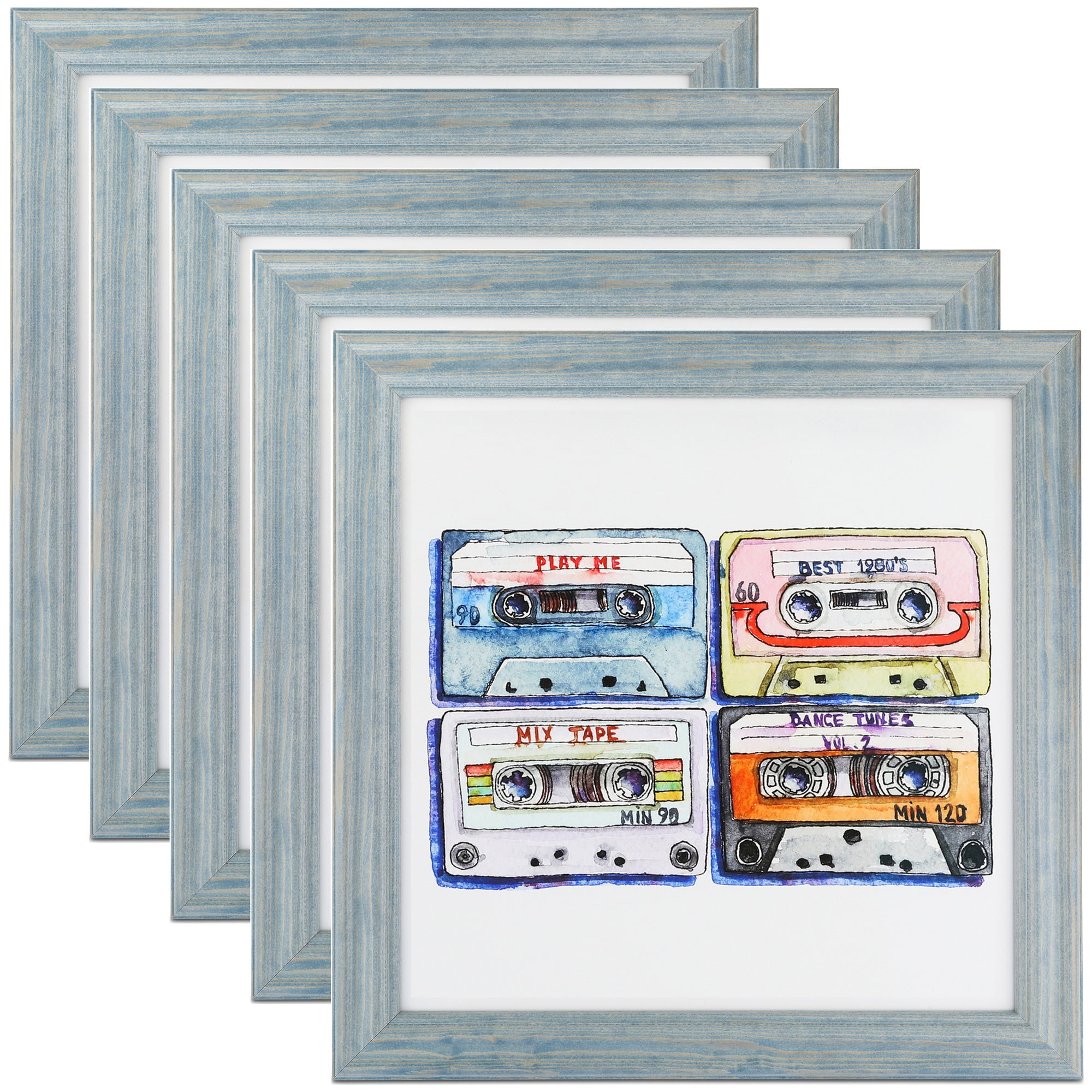 ArtToFrames 24" x 36" Blue Picture Frame, 24x36 inch Blue Wood Poster ...