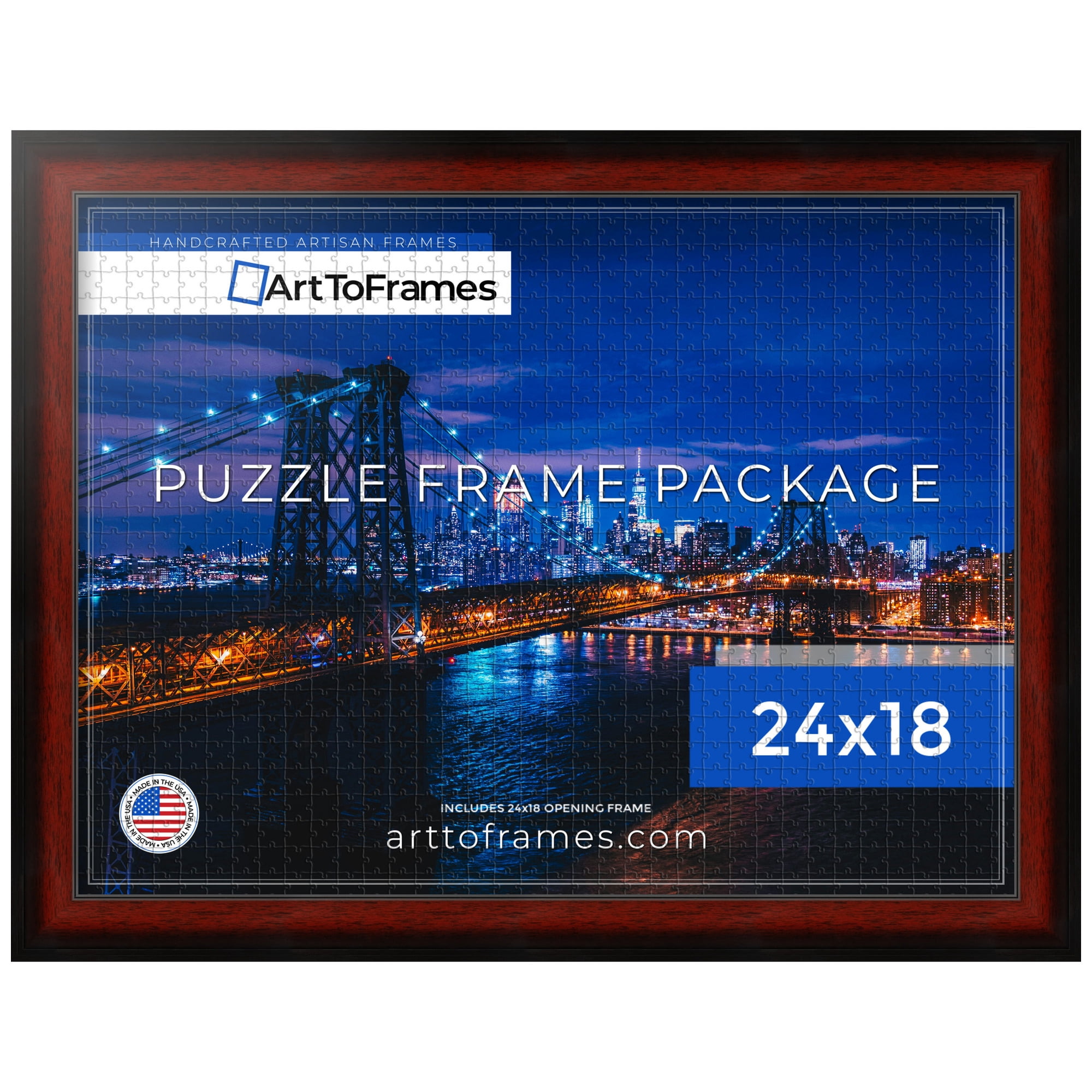 ArtToFrames 24x18 Inch - 61x46 CM Brown Puzzle Frame for 300 piece ...
