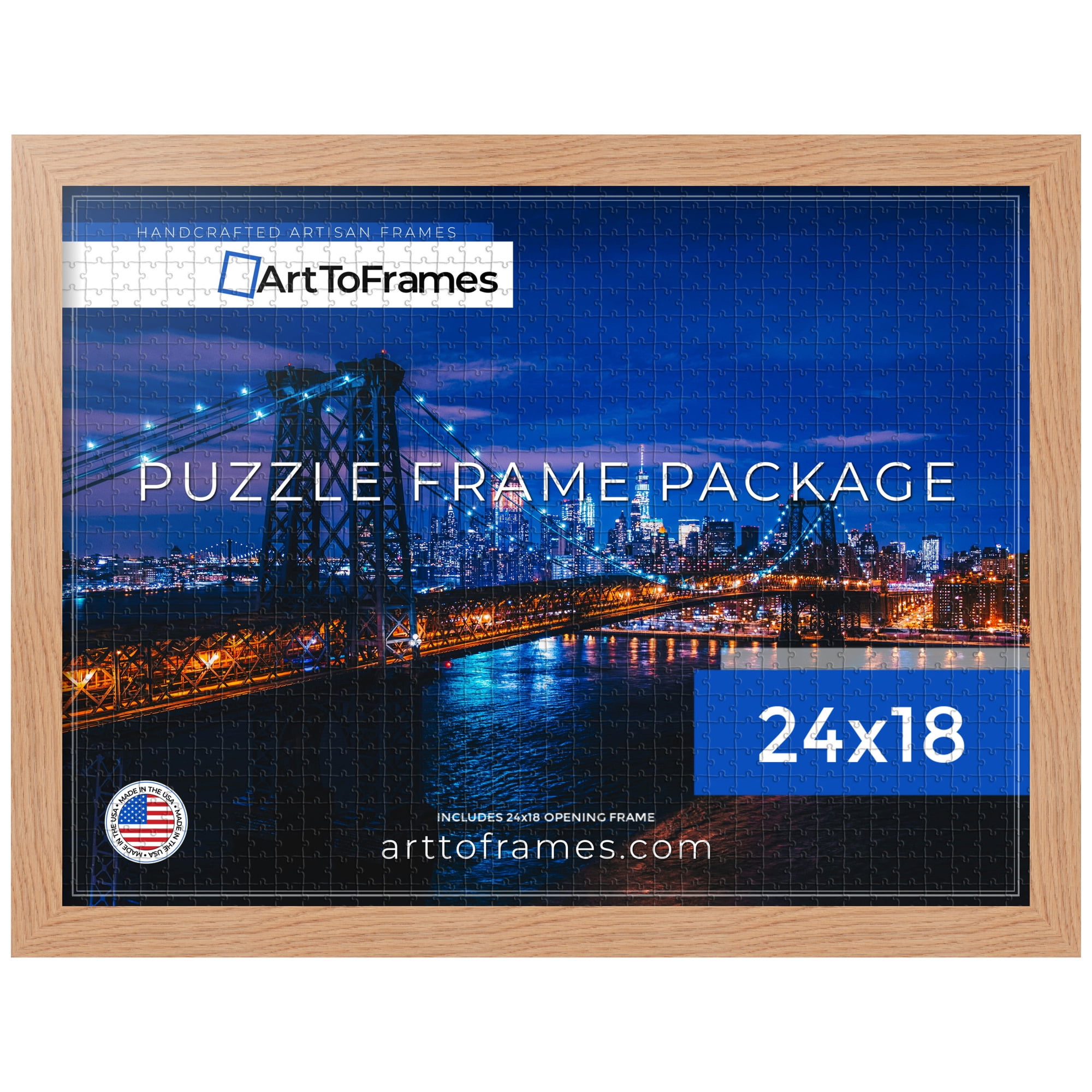 ArtToFrames 24x18 Inch - 61x46 CM Brown Puzzle Frame for 300 piece ...