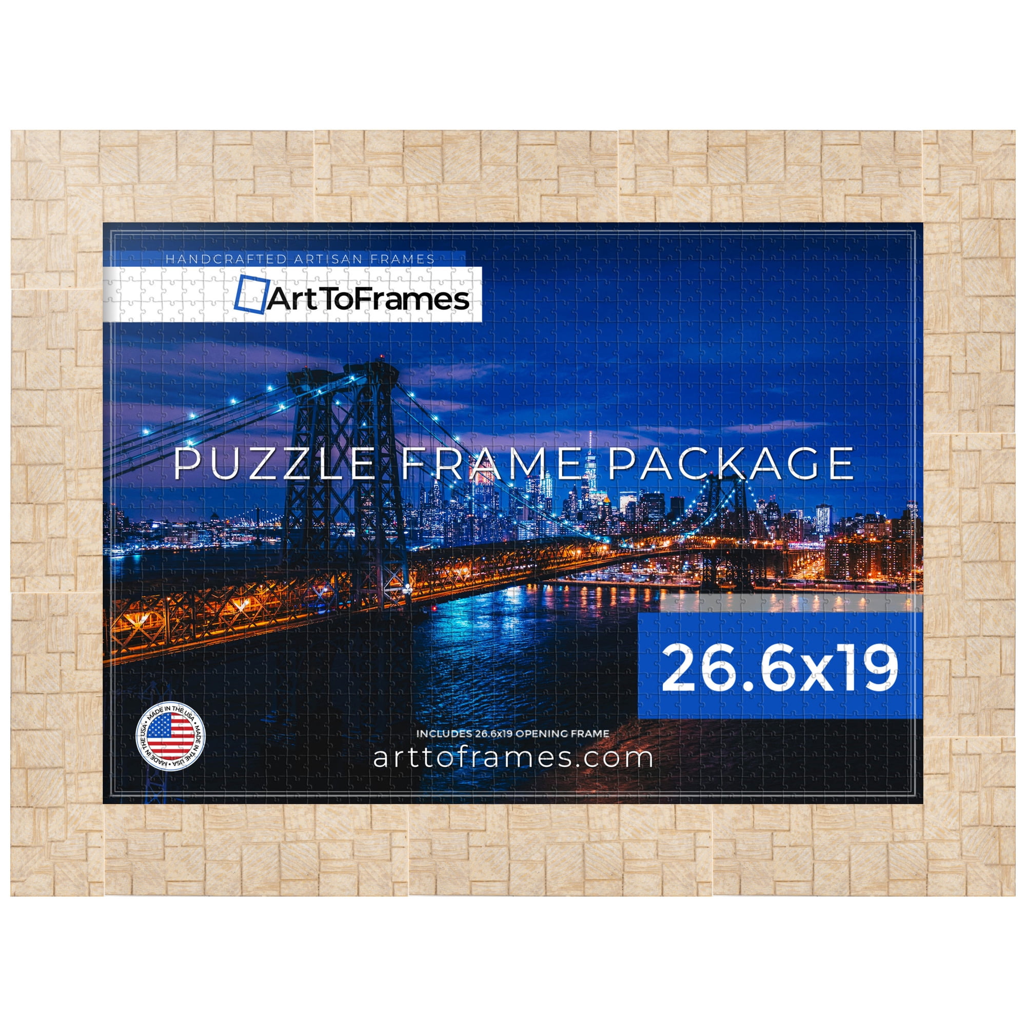 ArtToFrames 26.6x19 Inch - 68x48 CM White Puzzle Frame for 1000 piece ...