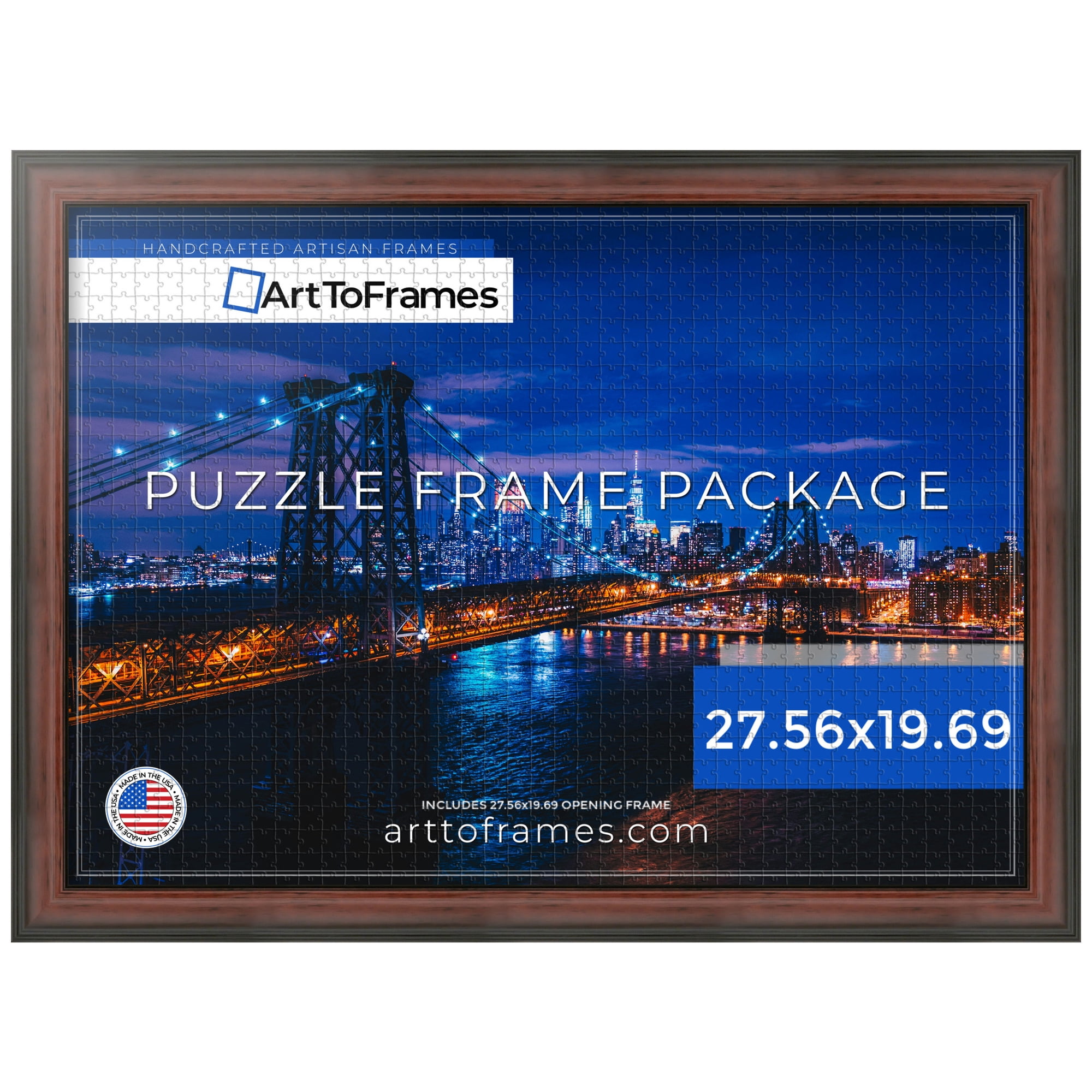ArtToFrames 27.56x19.69 Inch - 70x50 CM Brown Puzzle Frame for 1000 ...