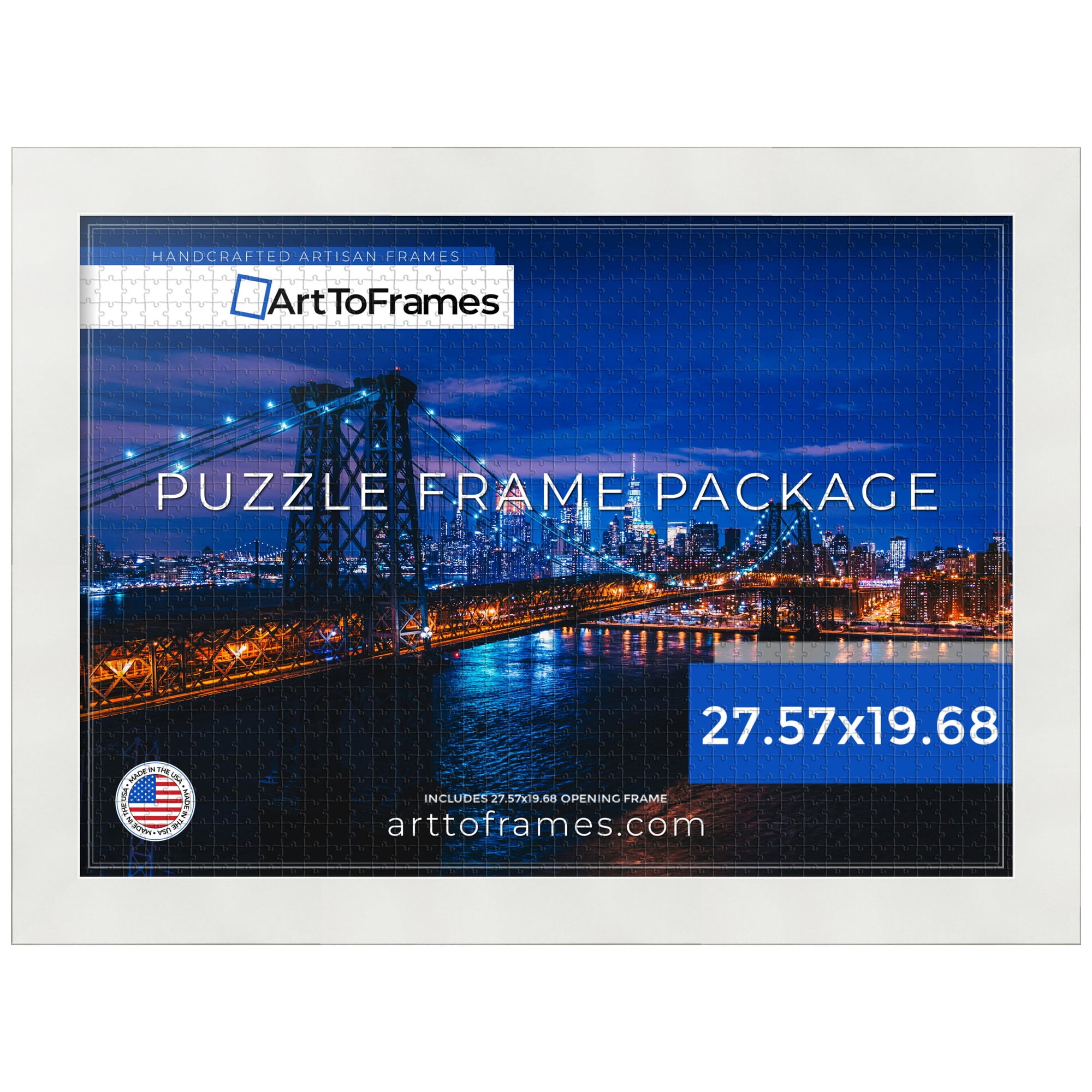 ArtToFrames 27.57x19.68 Inch - 70x50 CM White Puzzle Frame for 1000 ...