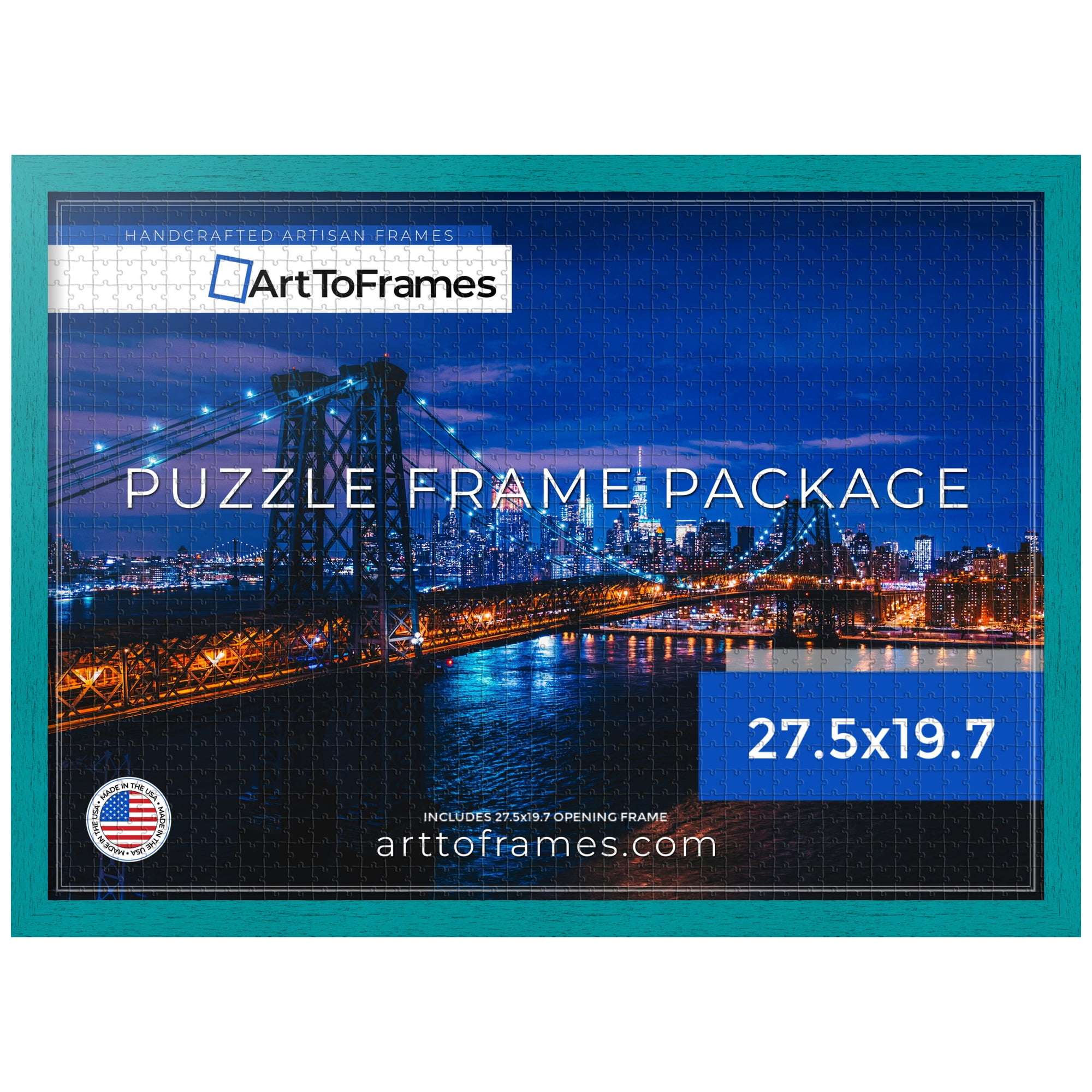 ArtToFrames 27.5x19.7 Inch - 70x50 CM Green Puzzle Frame for 1000 piece ...