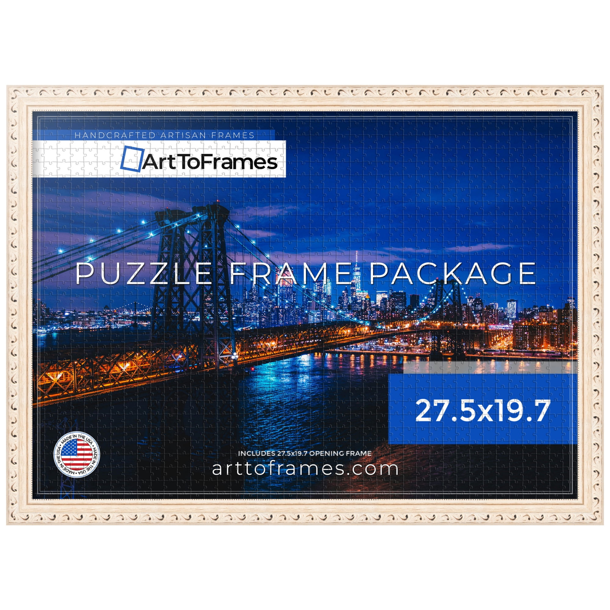 ArtToFrames 27.5x19.7 Inch - 70x50 CM White Puzzle Frame for 1000 piece ...