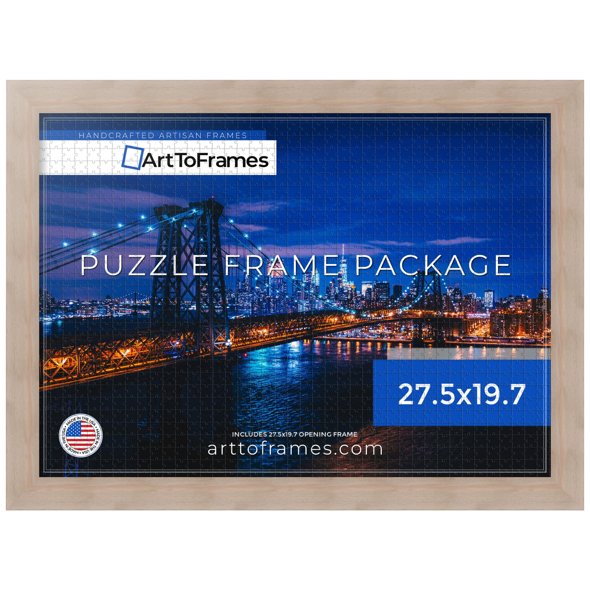ArtToFrames 27.5x19.7 Inch - 70x50 CM White Puzzle Frame for 1000 piece ...