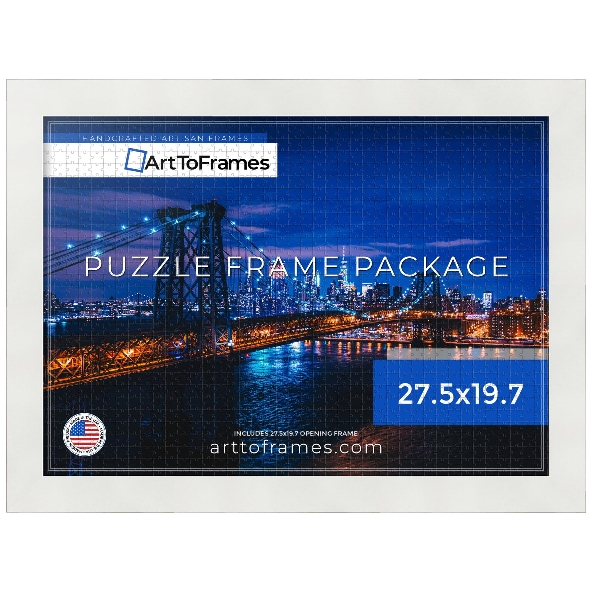 ArtToFrames 27.5x19.7 Inch - 70x50 CM White Puzzle Frame for 1000 piece ...
