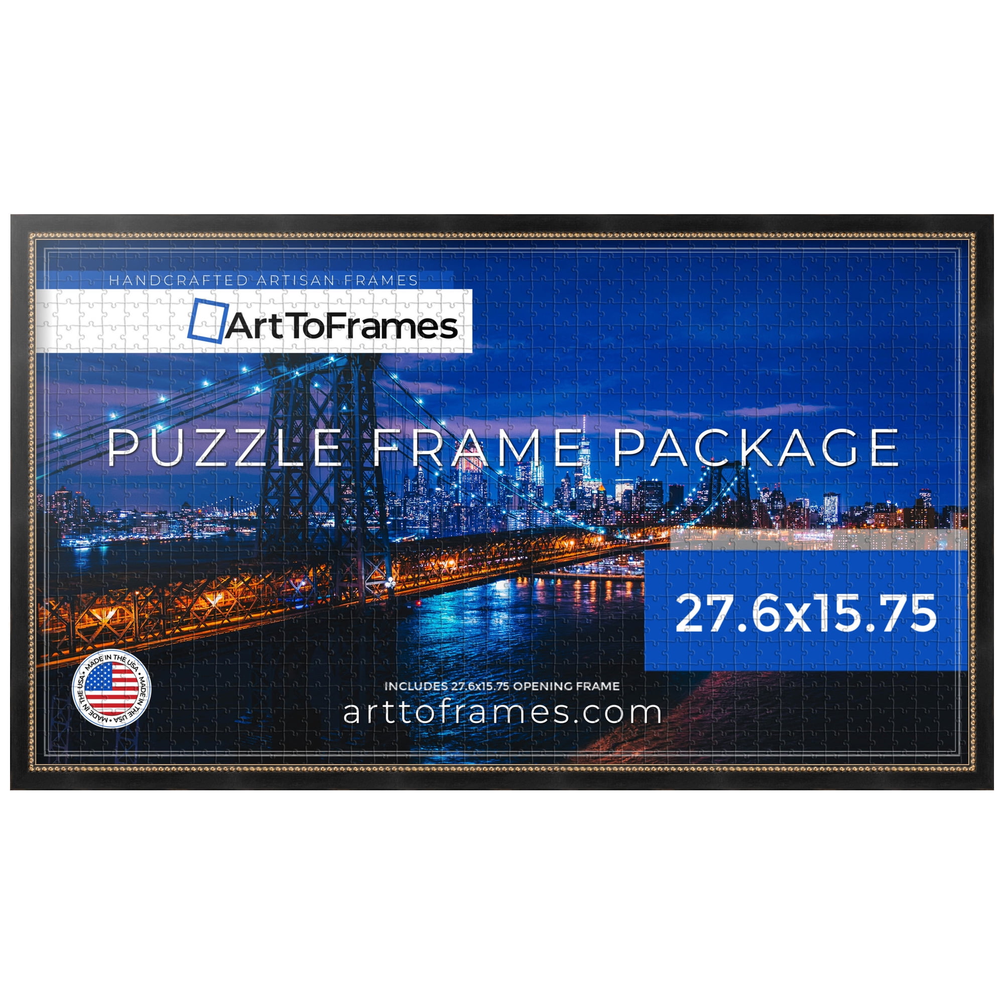 ArtToFrames 27.6x15.75 Inch - 70x40 CM Black Puzzle Frame for 100 piece ...