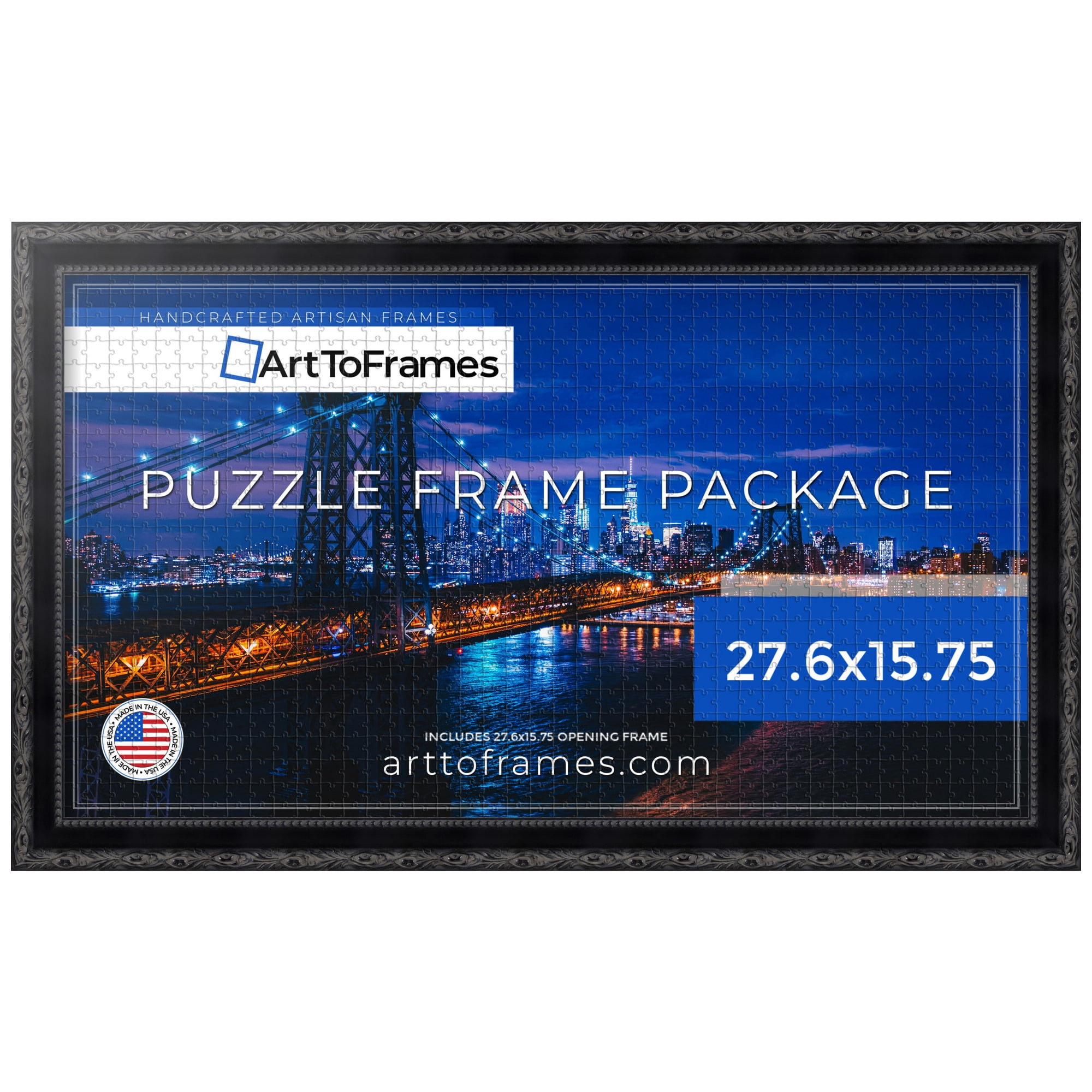 ArtToFrames 27.6x15.75 Inch - 70x40 CM Black Puzzle Frame for 100 piece ...