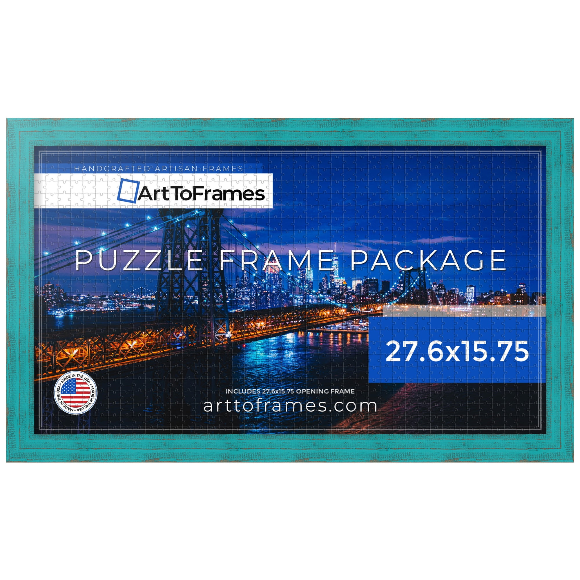 ArtToFrames 27.6x15.75 Inch - 70x40 CM Blue Puzzle Frame for 100 piece ...