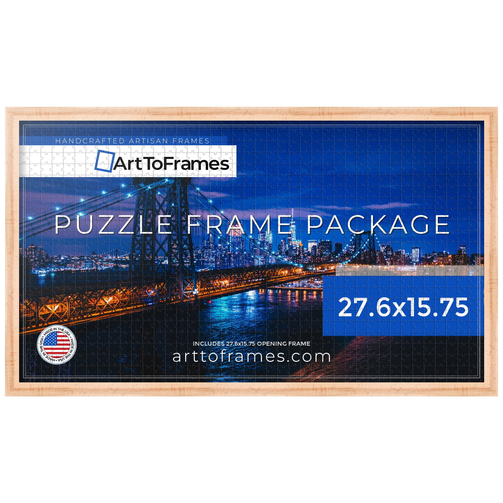 ArtToFrames 27.6x15.75 Inch - 70x40 CM Brown Puzzle Frame for 100 piece ...